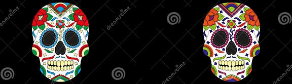 Mexican Skull, Locally Known As Calaca, on a Black Background. Stock ...