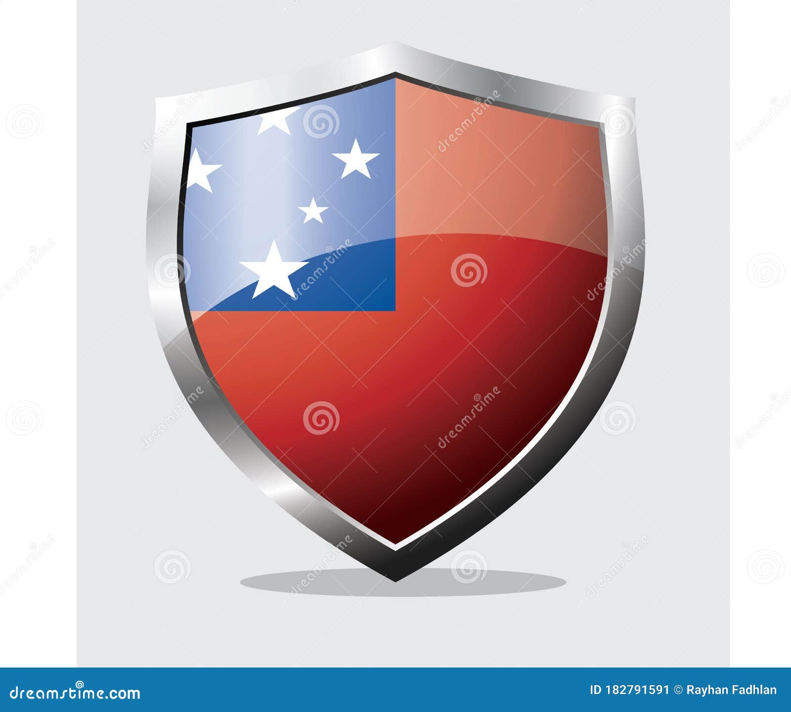 Shield Icon Vector Illustration of Samoa Country Flag Stock Vector ...