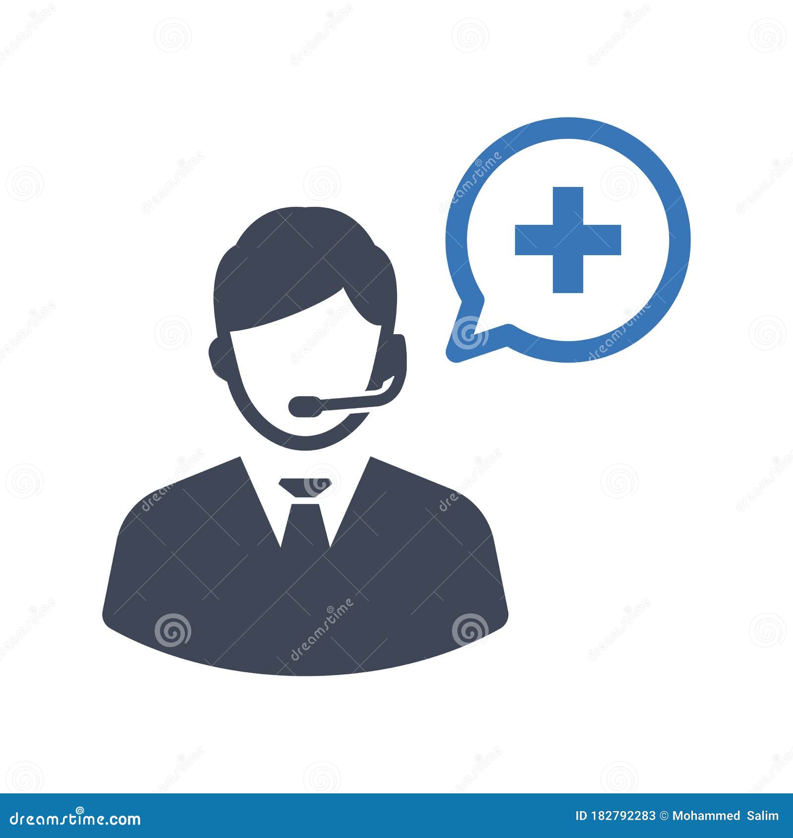 Health Support Flat Vector Icon Stock Vector - Illustration of service ...