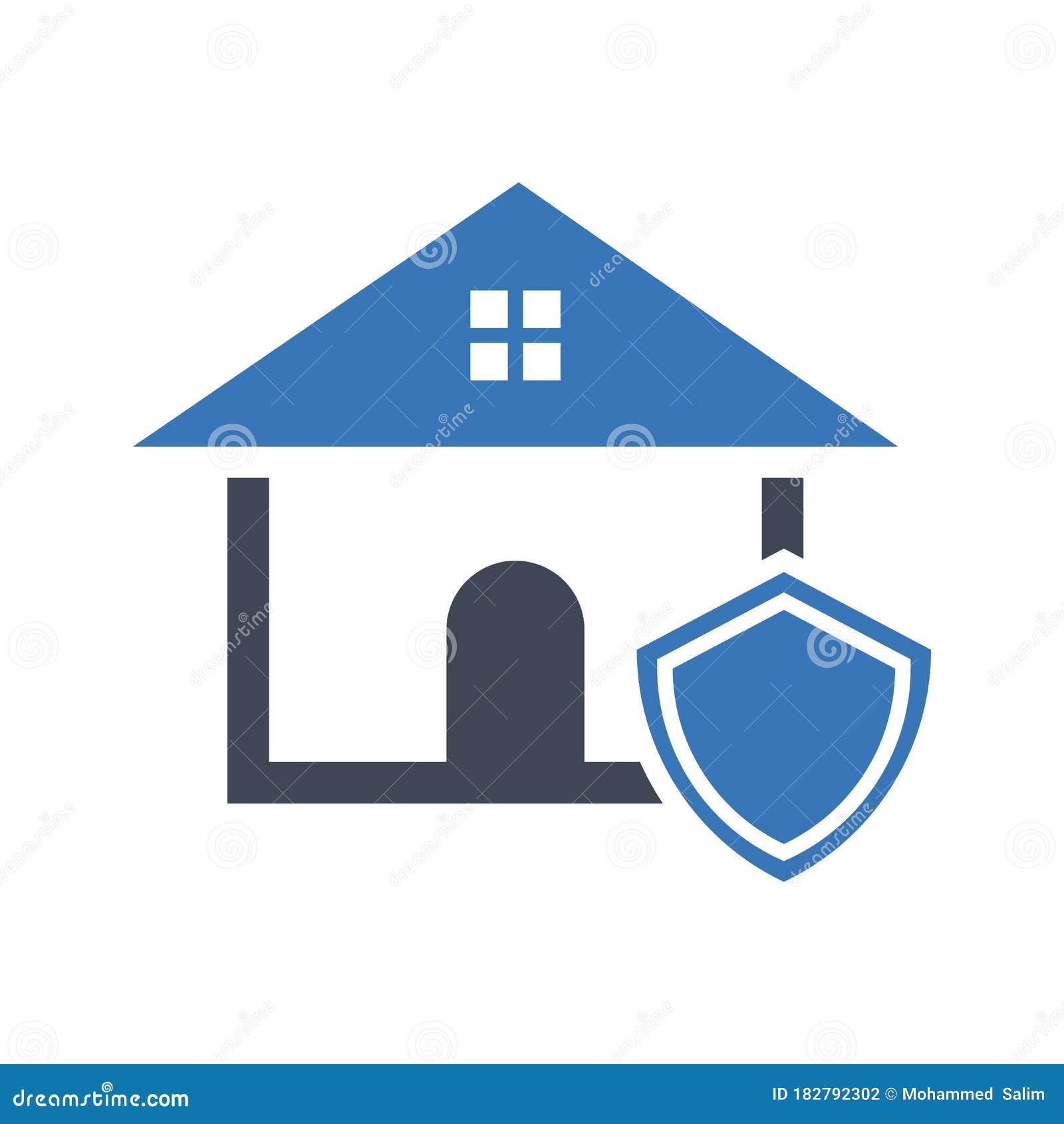 Property Security Flat Vector Icon Stock Vector - Illustration of ...