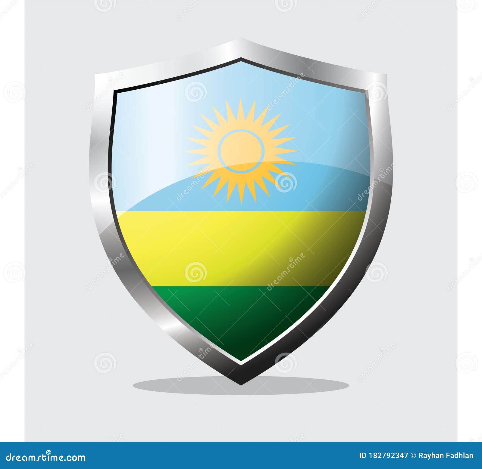 Shield Icon Vector Illustration of Rwanda Country Flag Stock Vector ...