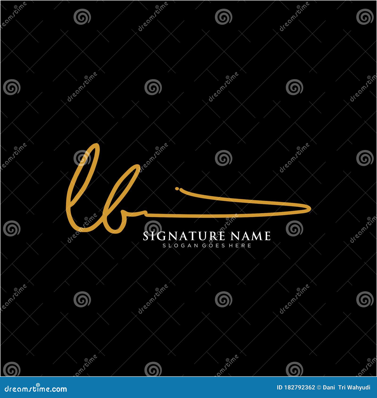 Letter LB Signature Logo Template Vector Stock Vector - Illustration of ...
