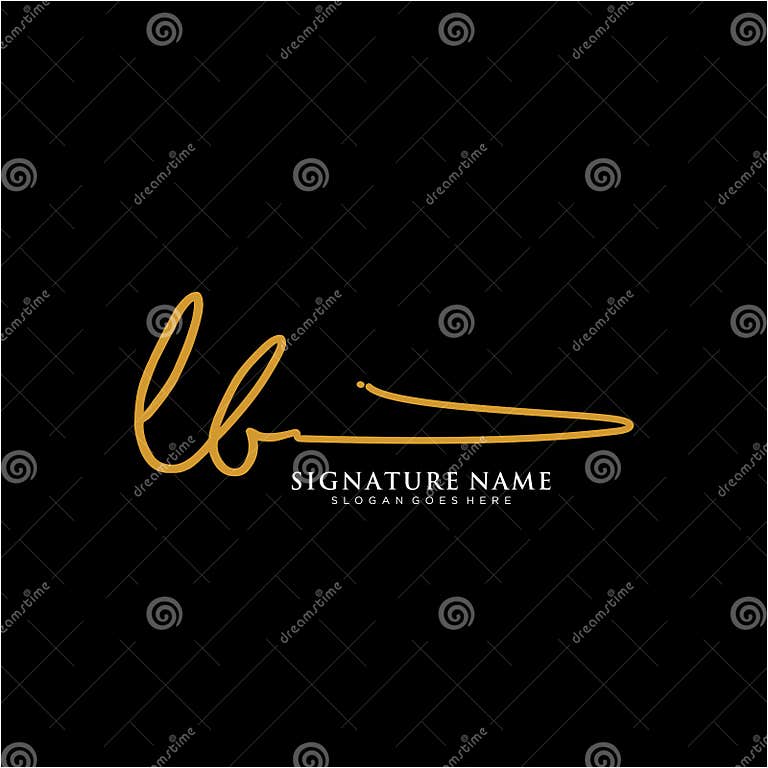 Letter LB Signature Logo Template Vector Stock Vector - Illustration of ...