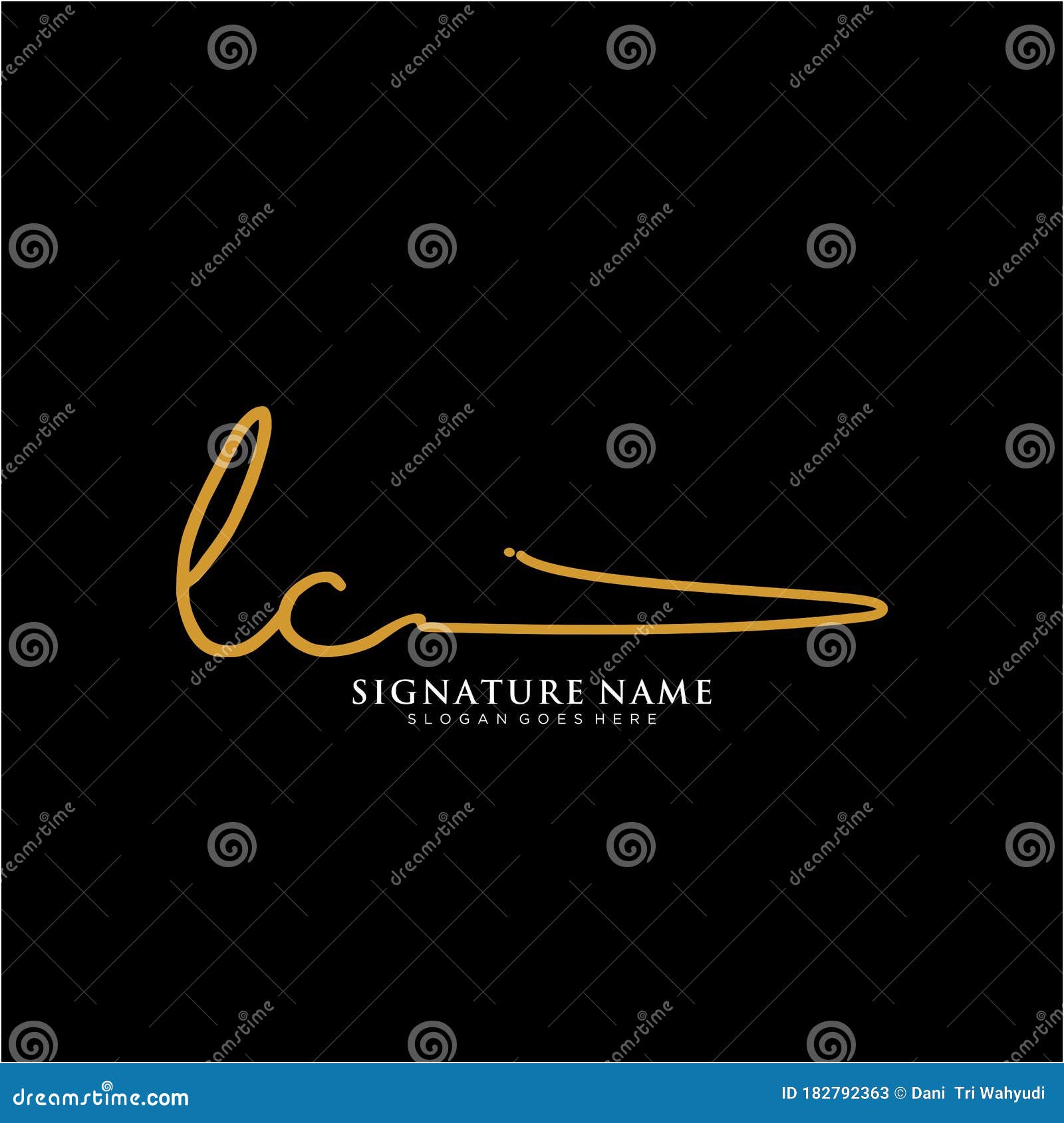 Letter LC Signature Logo Template Vector Stock Vector - Illustration of ...