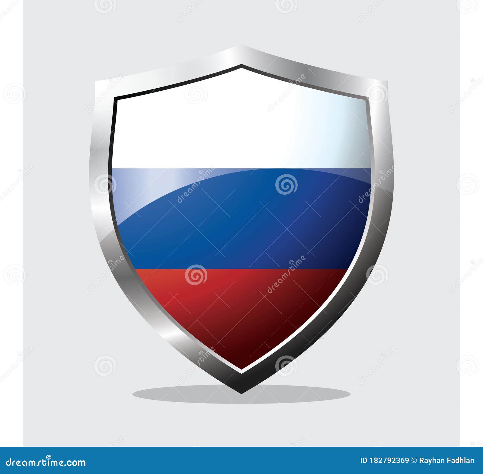 Shield Icon Vector Illustration of a Russian Country Flag Stock Vector ...