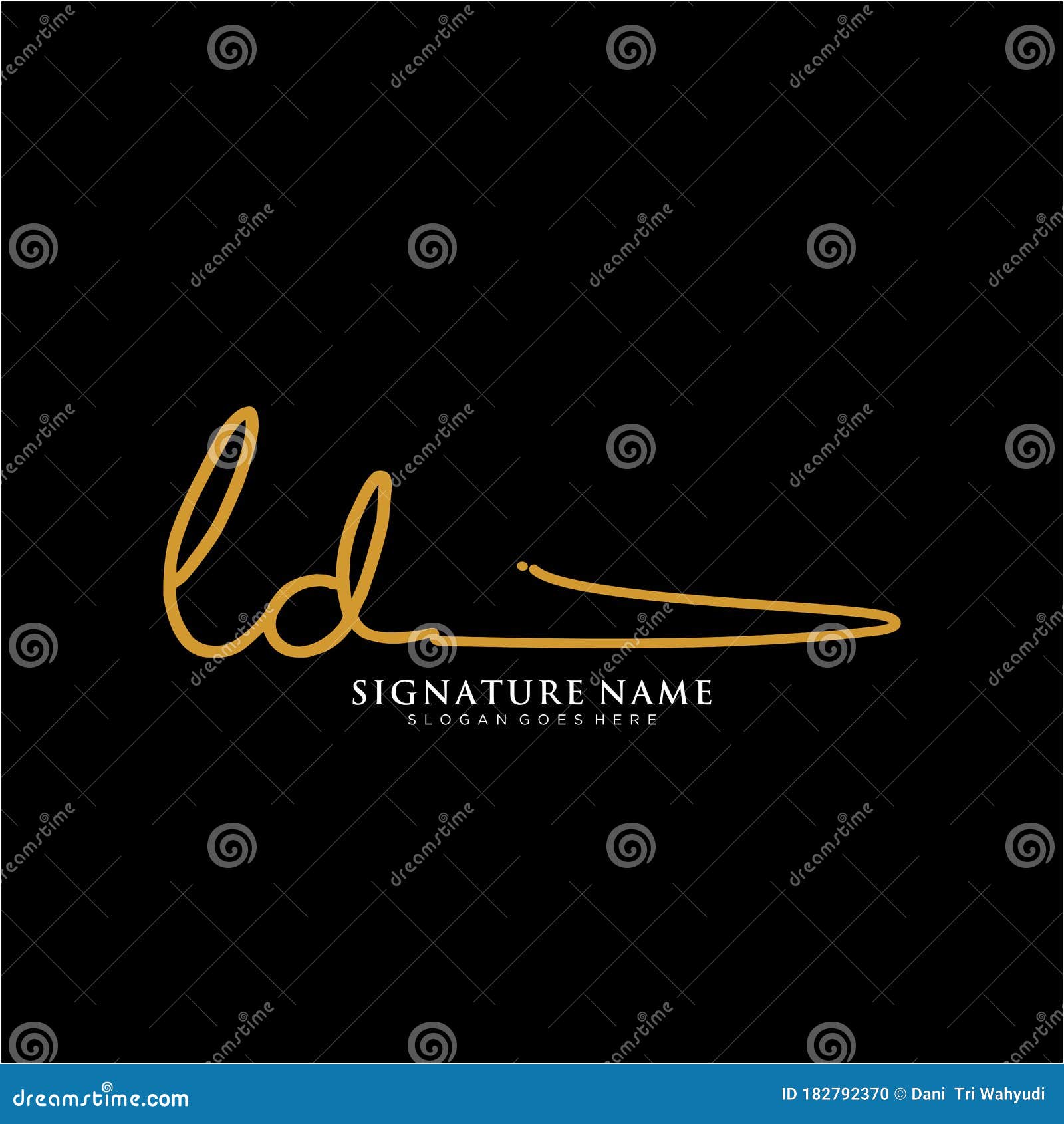 Letter LD Signature Logo Template Vector Stock Vector - Illustration of ...