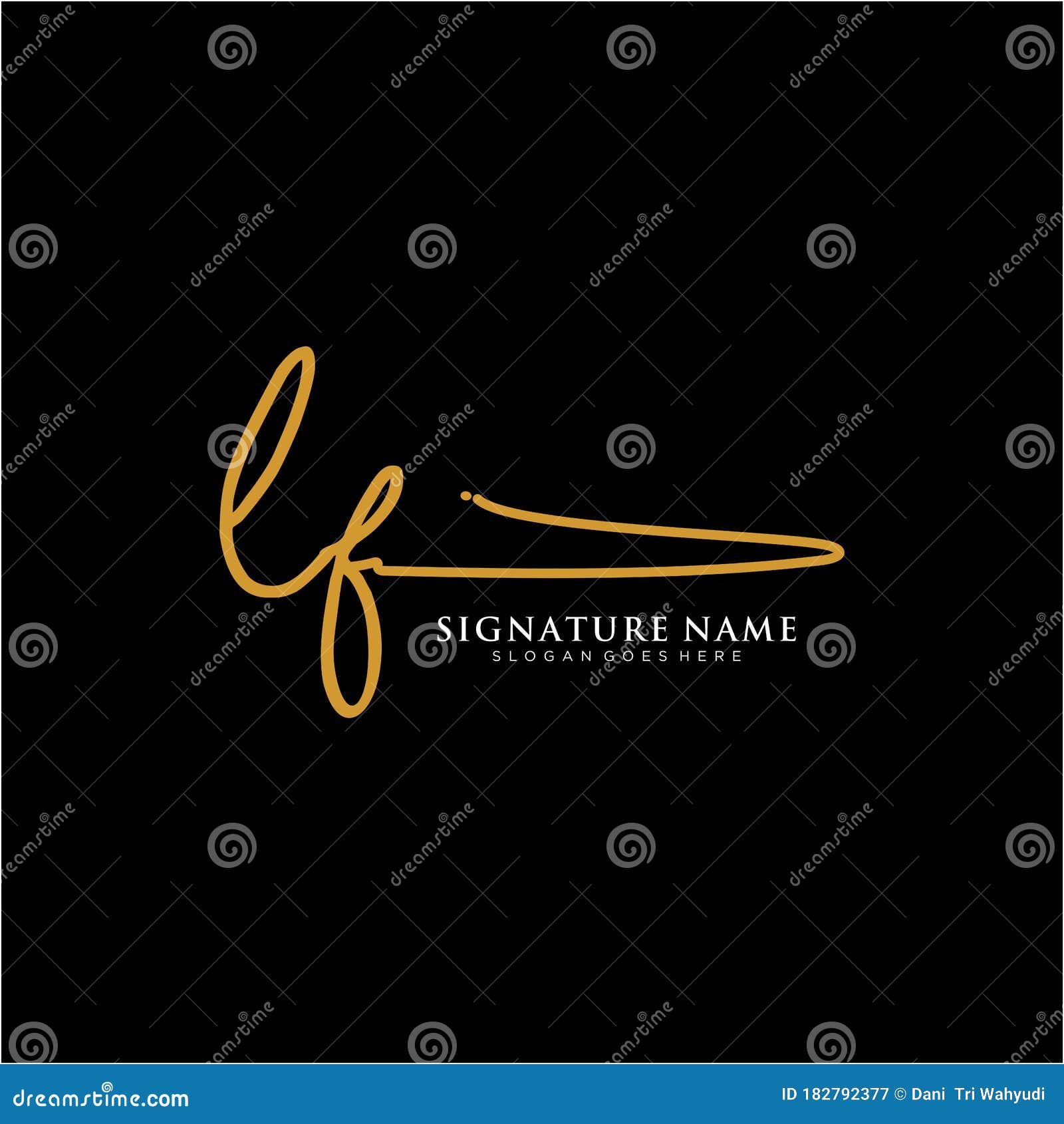 Letter LF Signature Logo Template Vector Stock Vector - Illustration of ...