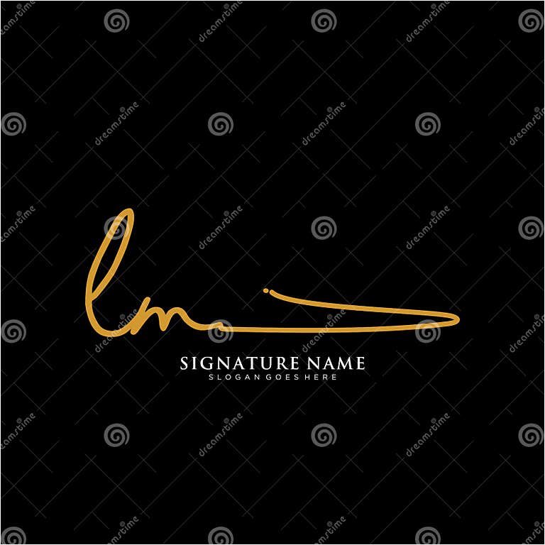Letter LM Signature Logo Template Vector Stock Vector - Illustration of ...
