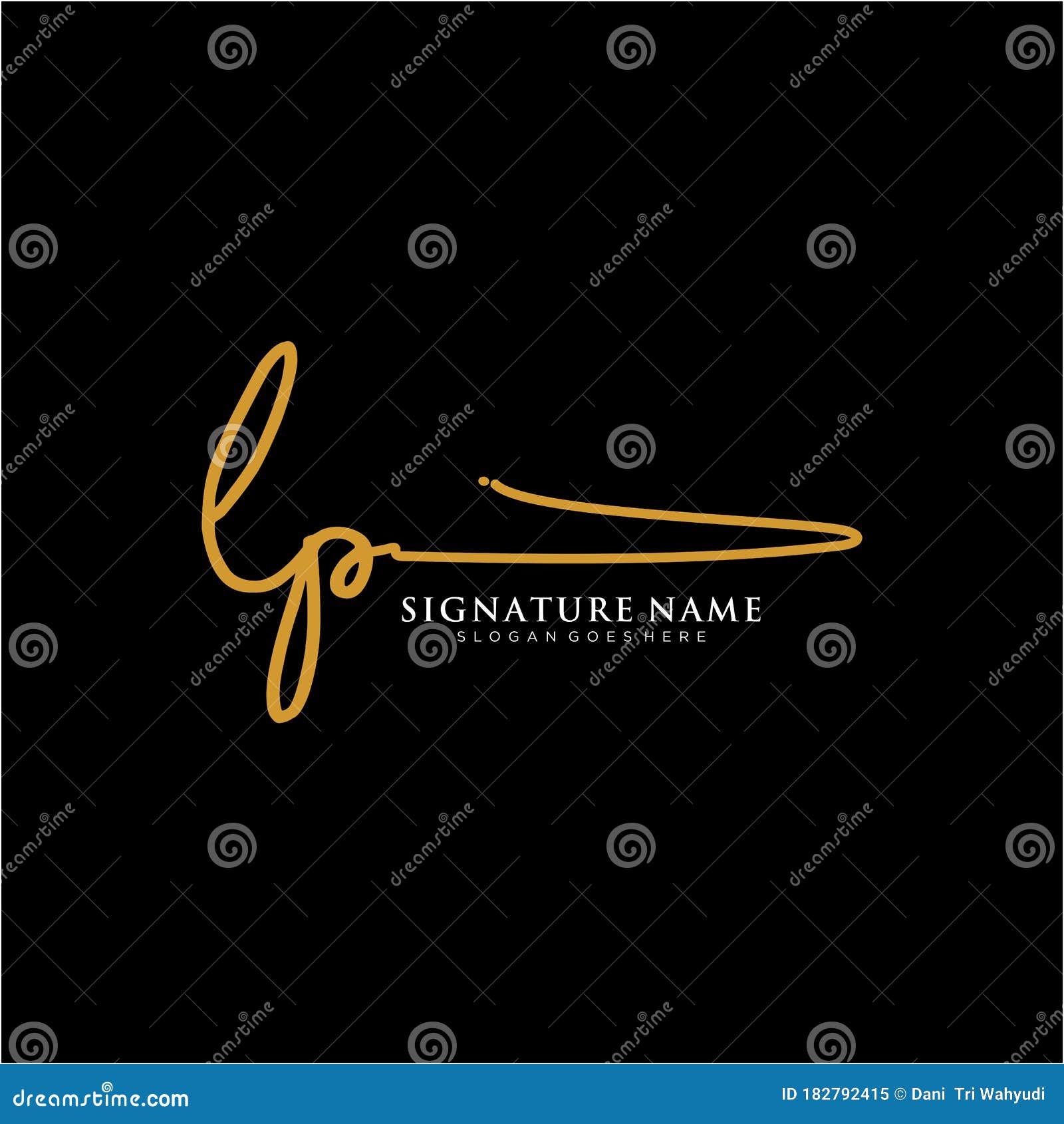 Letter LP Signature Logo Template Vector Stock Vector - Illustration of ...