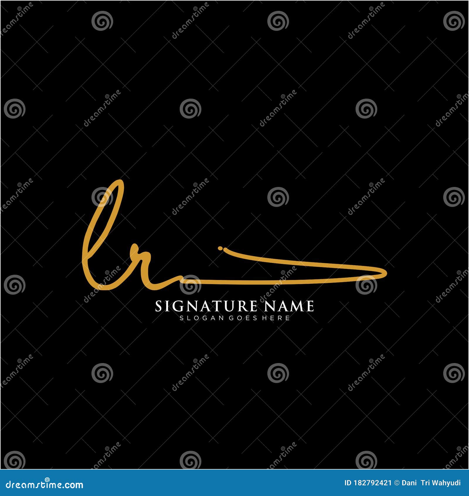 Letter LR Signature Logo Template Vector Stock Vector - Illustration of ...