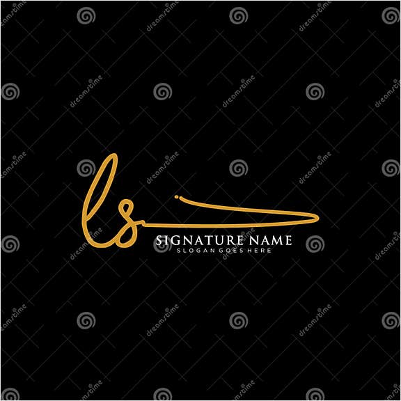 Letter LS Signature Logo Template Vector Stock Vector - Illustration of ...