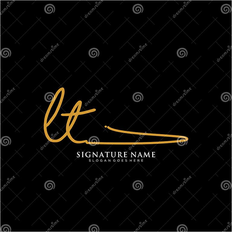 Letter LT Signature Logo Template Vector Stock Vector - Illustration of ...