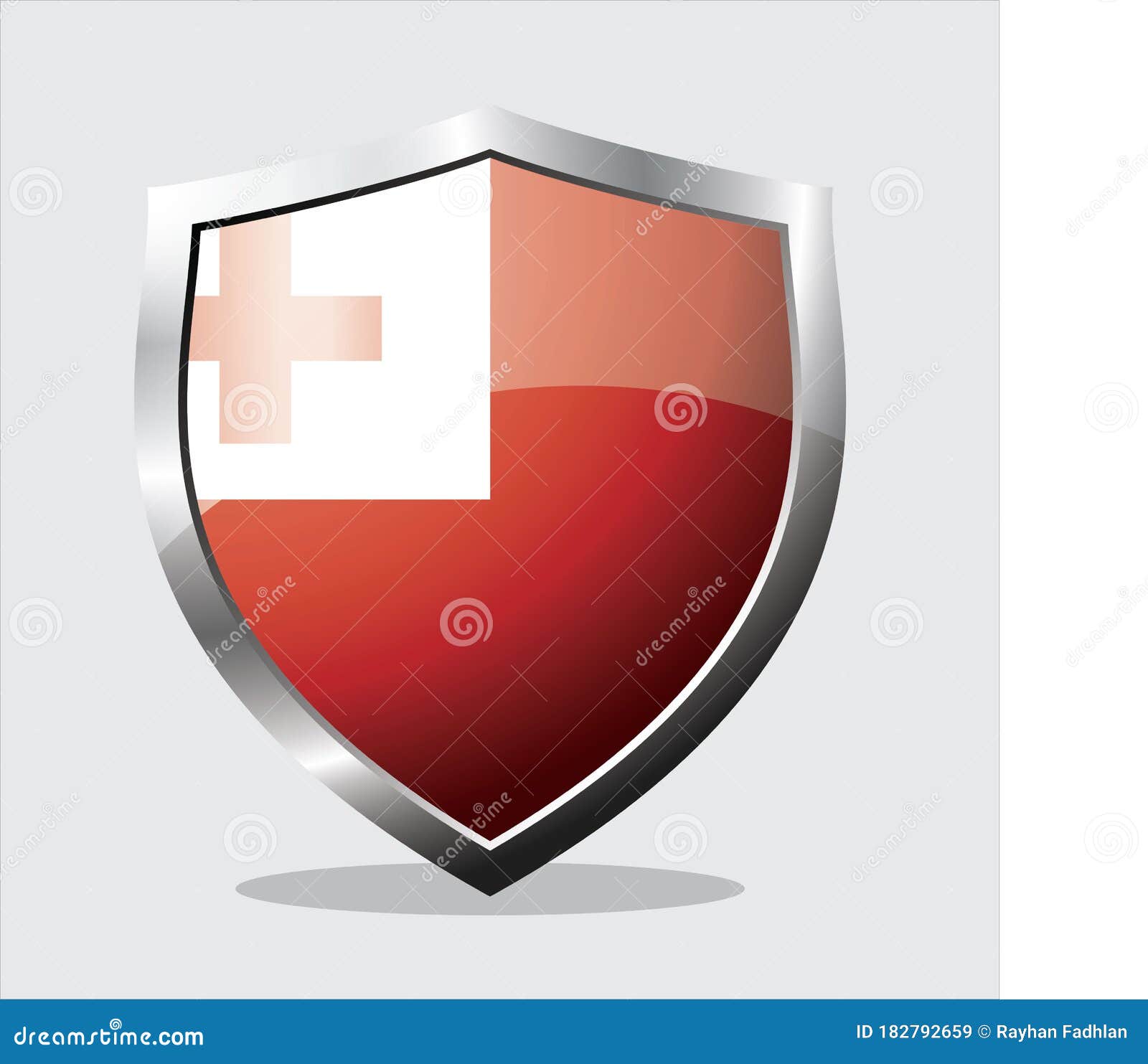 Shield Icon Vector Illustration of the Tonga Country Flag Stock Vector ...