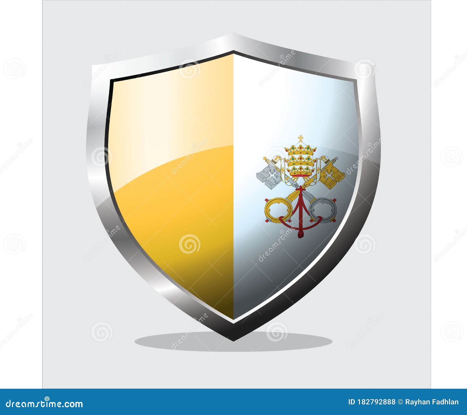 Shield Icon Vector Illustration of Vatican Country Flag Stock Vector ...