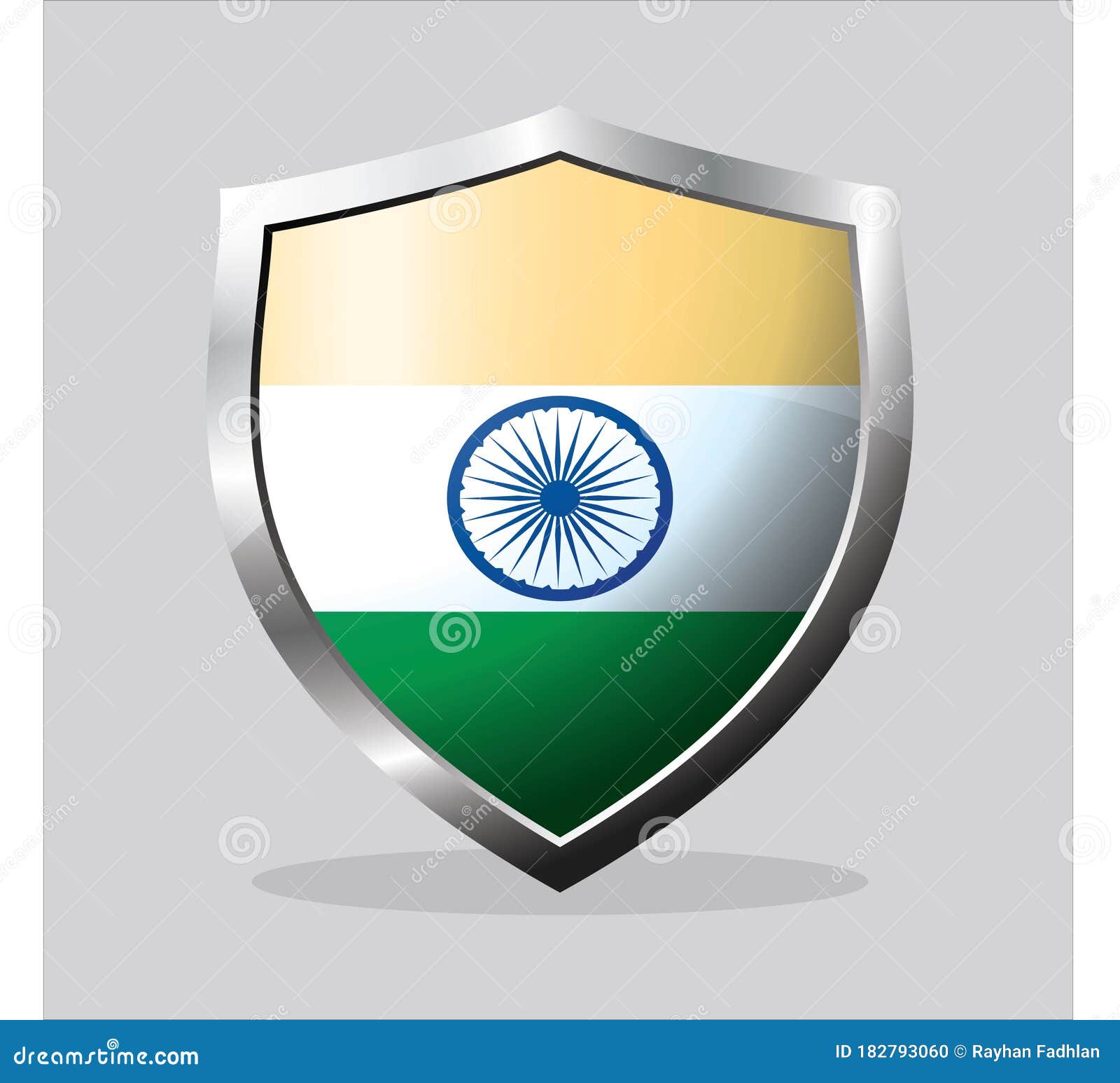 Shield Icon Illustration of Indian Country Flag Stock Vector ...