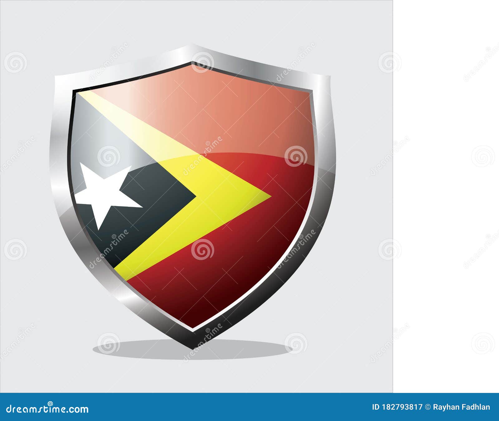 Shield Icon Vector Illustration of Timor Leste Country Flag Stock ...
