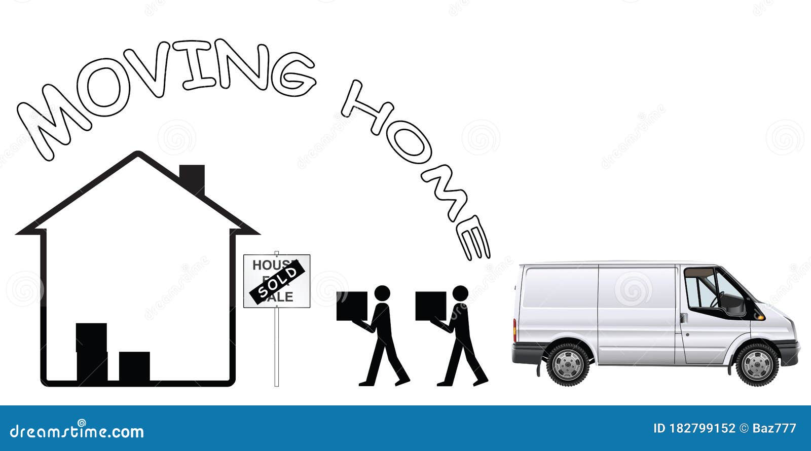 Representation of Moving Home Stock Vector - Illustration of packing ...