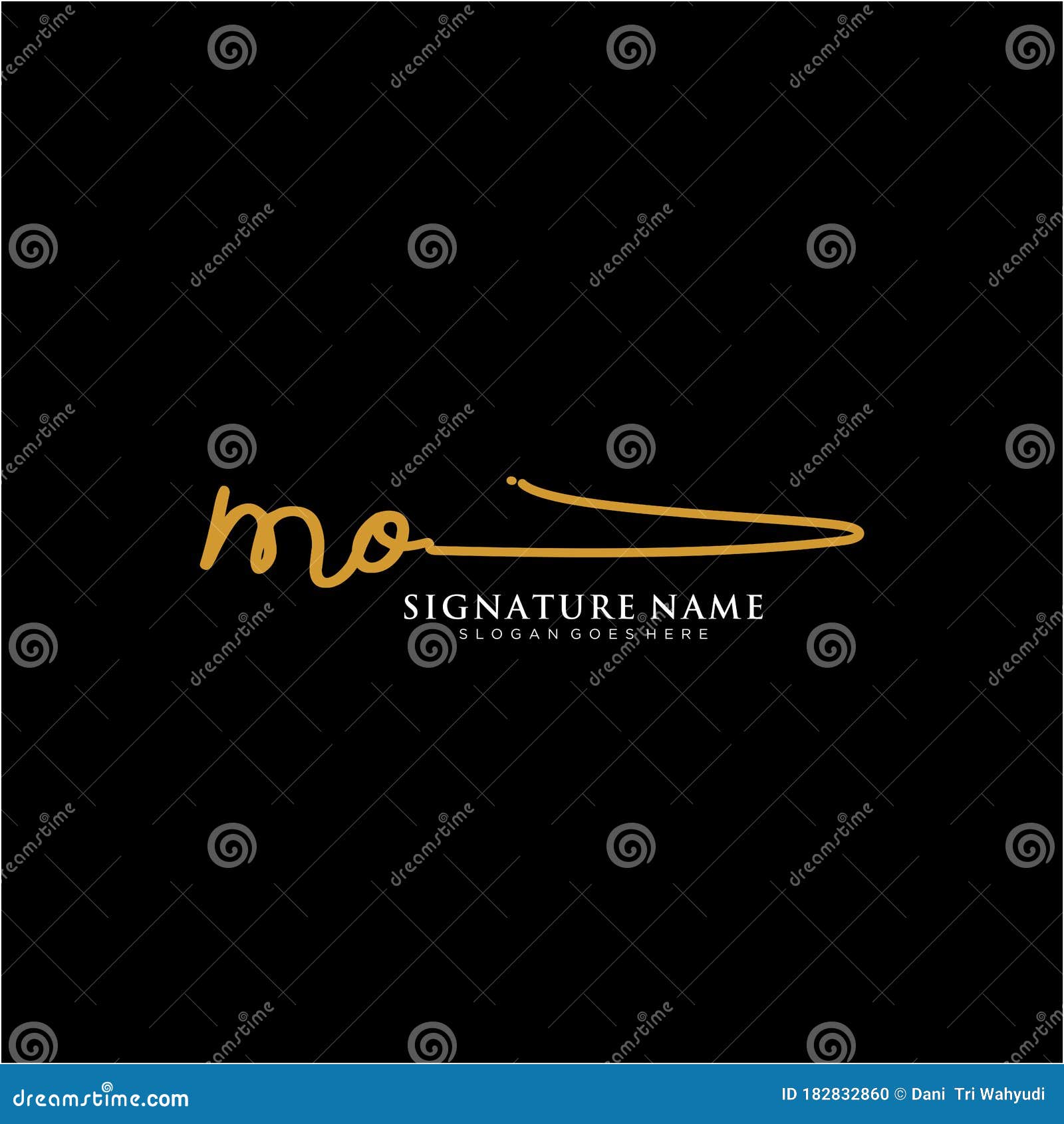 Letter MO Signature Logo Template Vector Stock Vector - Illustration of ...