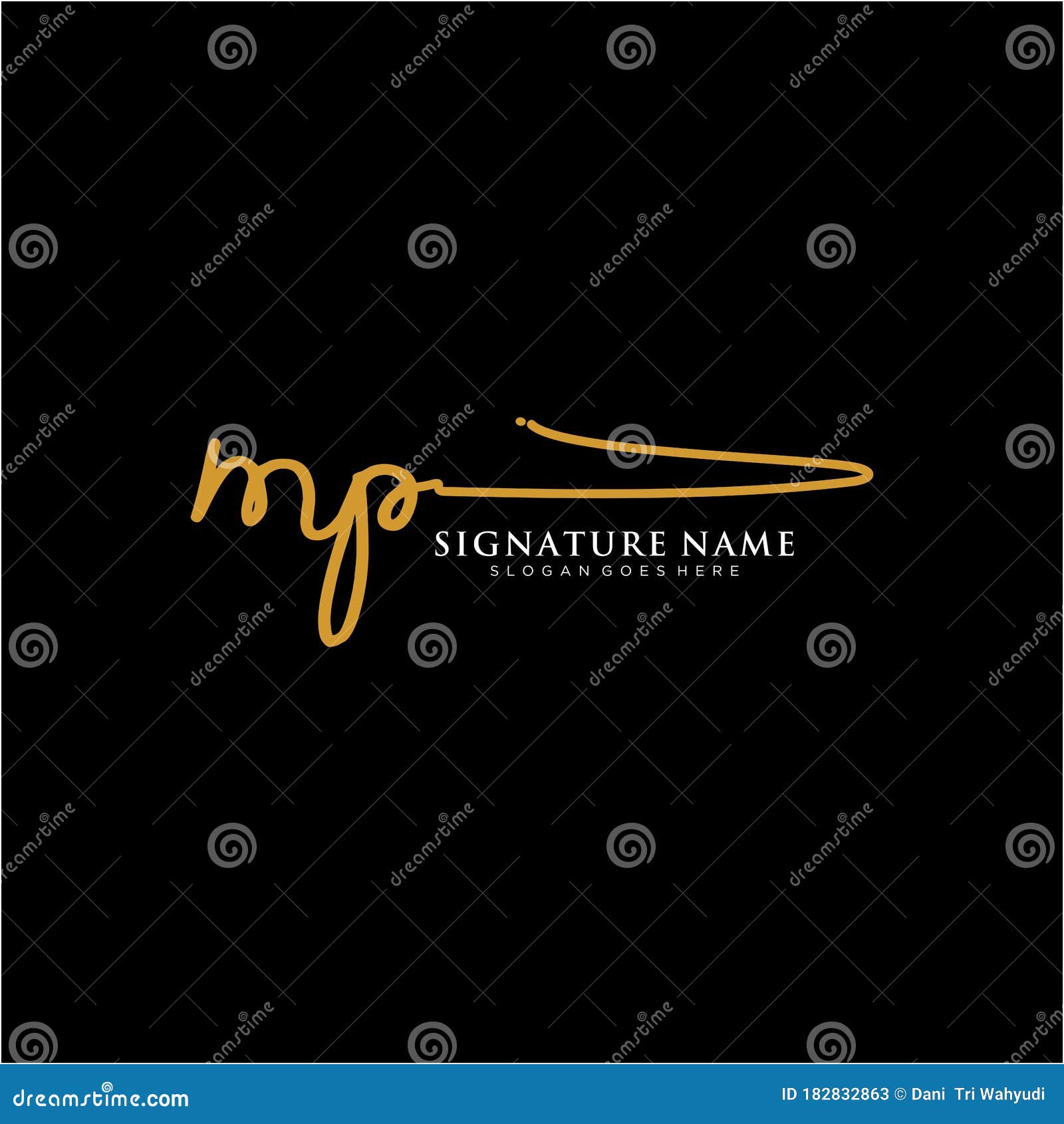 Letter MP Signature Logo Template Vector Stock Vector - Illustration of ...