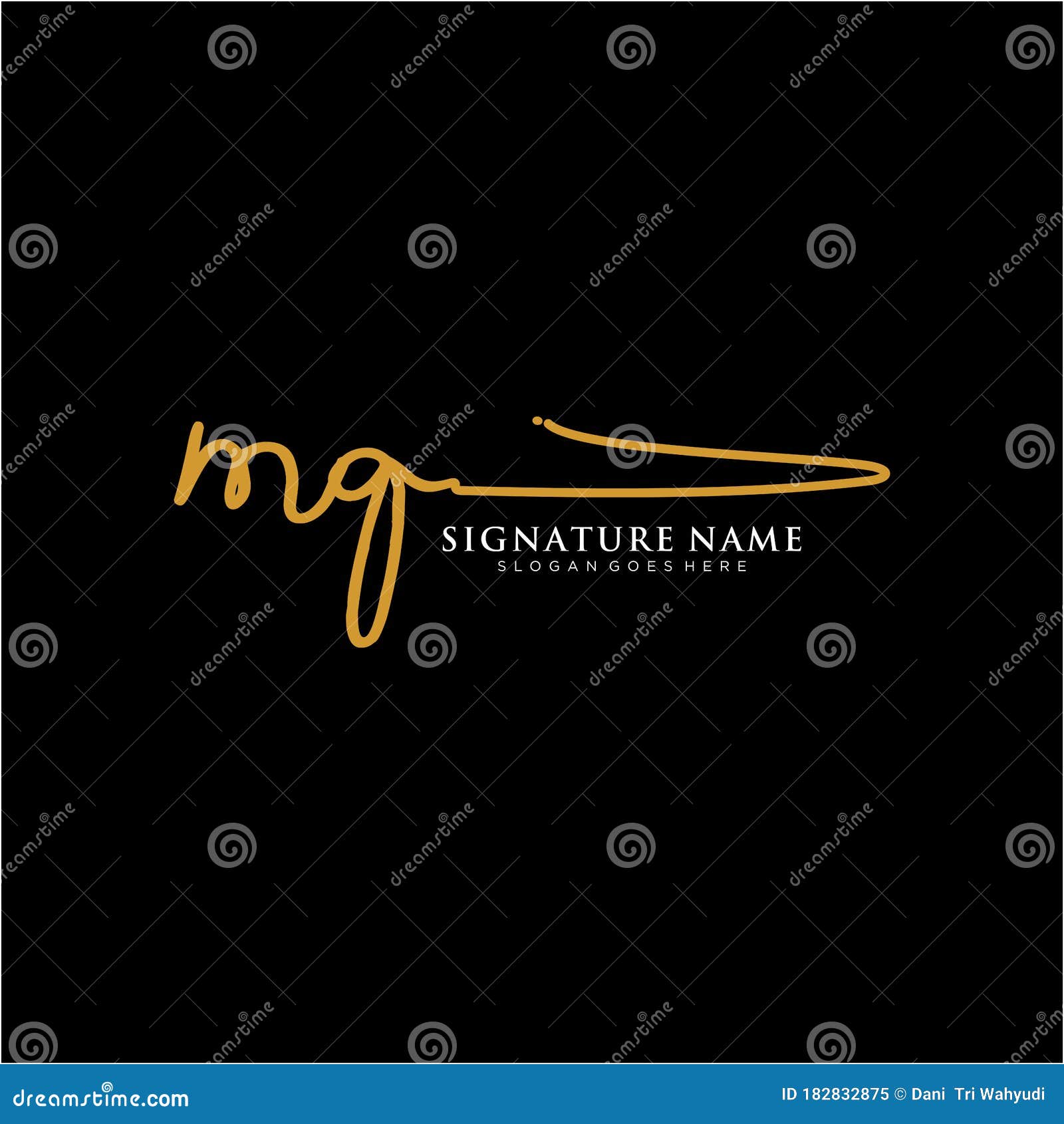 Letter MQ Signature Logo Template Vector Stock Vector - Illustration of ...