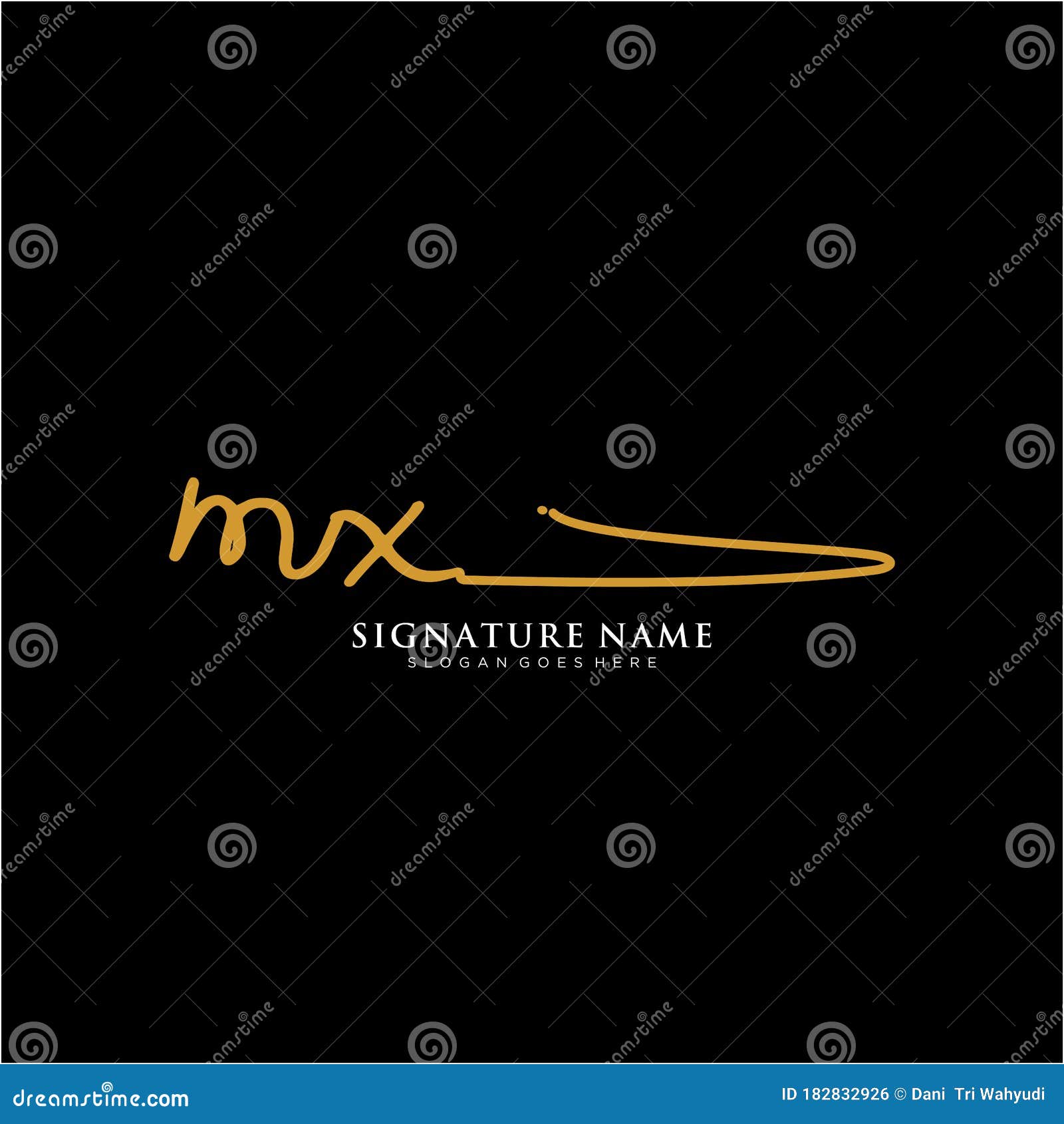 Letter MX Signature Logo Template Vector Stock Vector - Illustration of ...