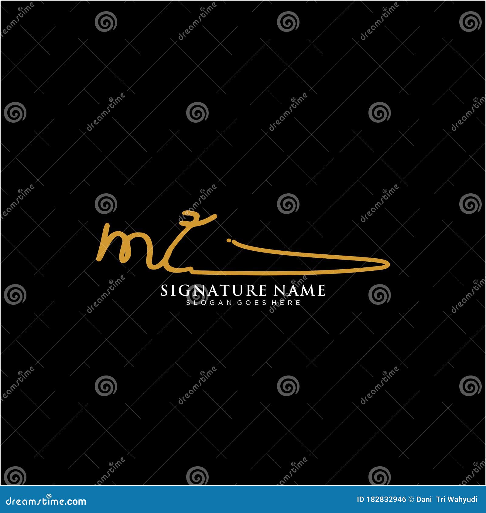 Letter MZ Signature Logo Template Vector Stock Vector - Illustration of ...