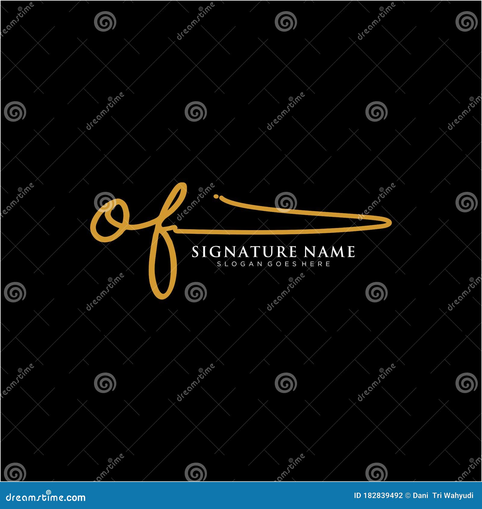 Letter of Signature Logo Template Vector Stock Vector - Illustration of ...