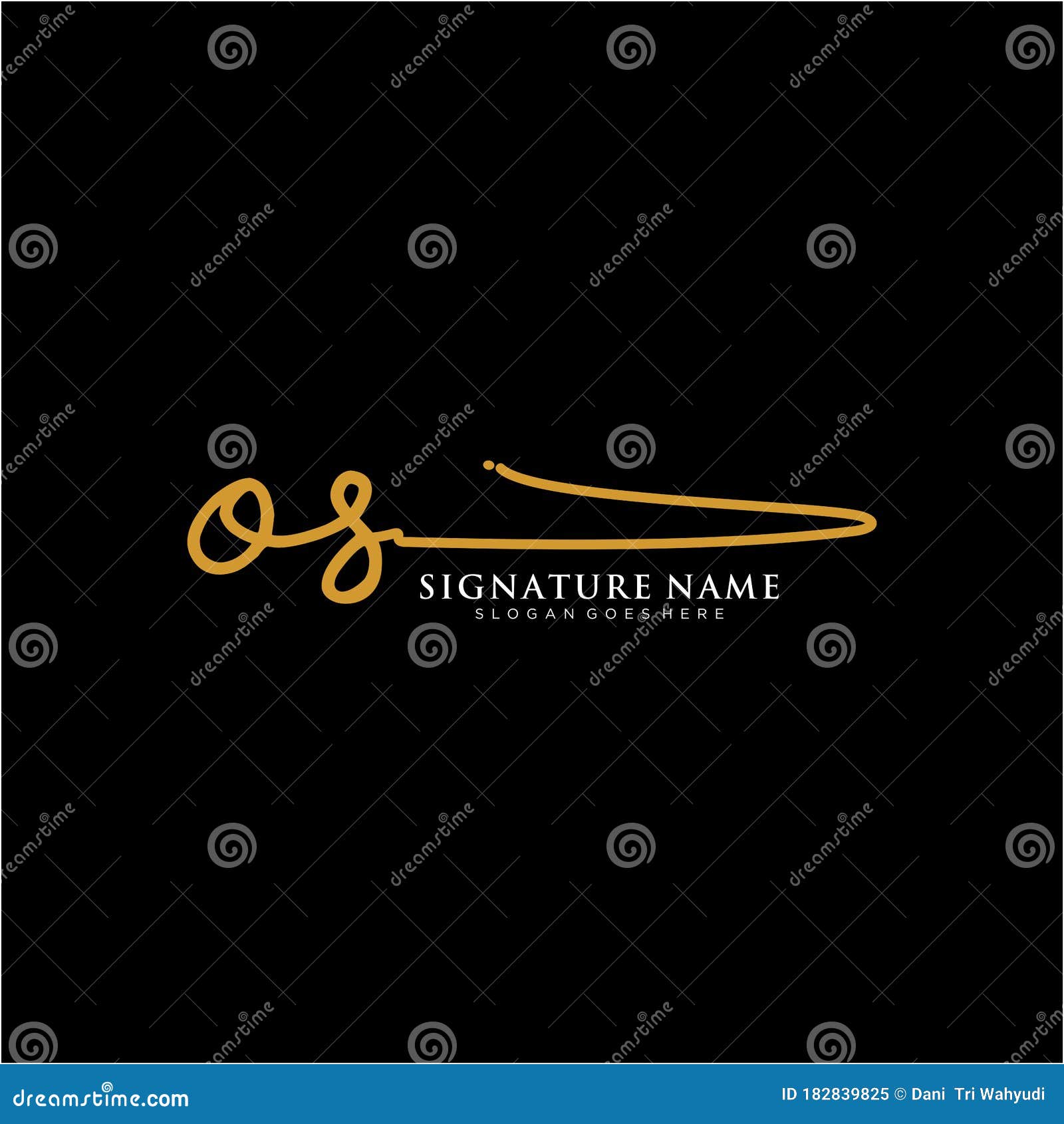 Letter OS Signature Logo Template Vector Stock Vector - Illustration of ...