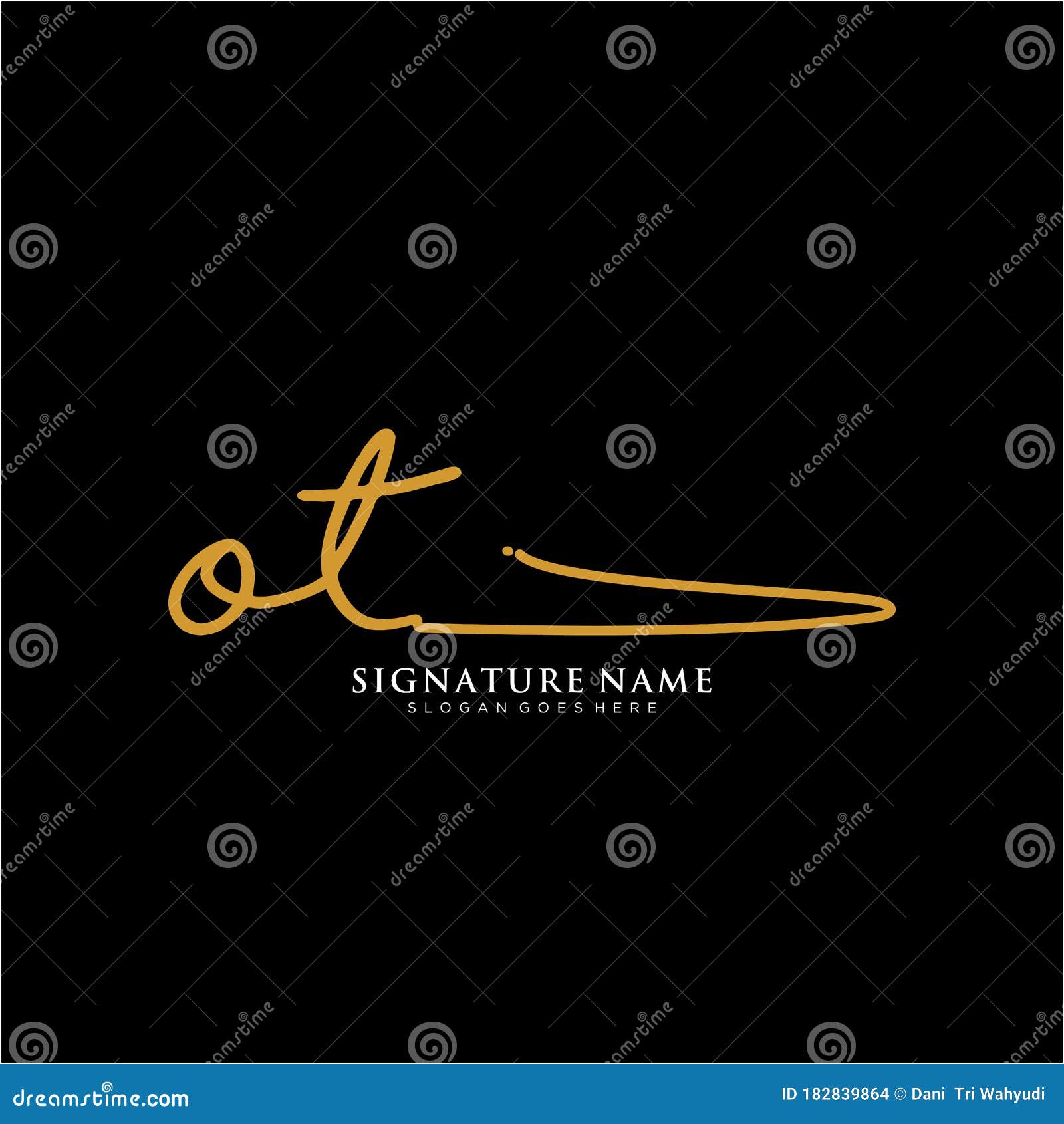 Letter OT Signature Logo Template Vector Stock Vector - Illustration of ...