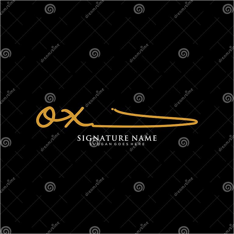 Letter OX Signature Logo Template Vector Stock Vector - Illustration of ...
