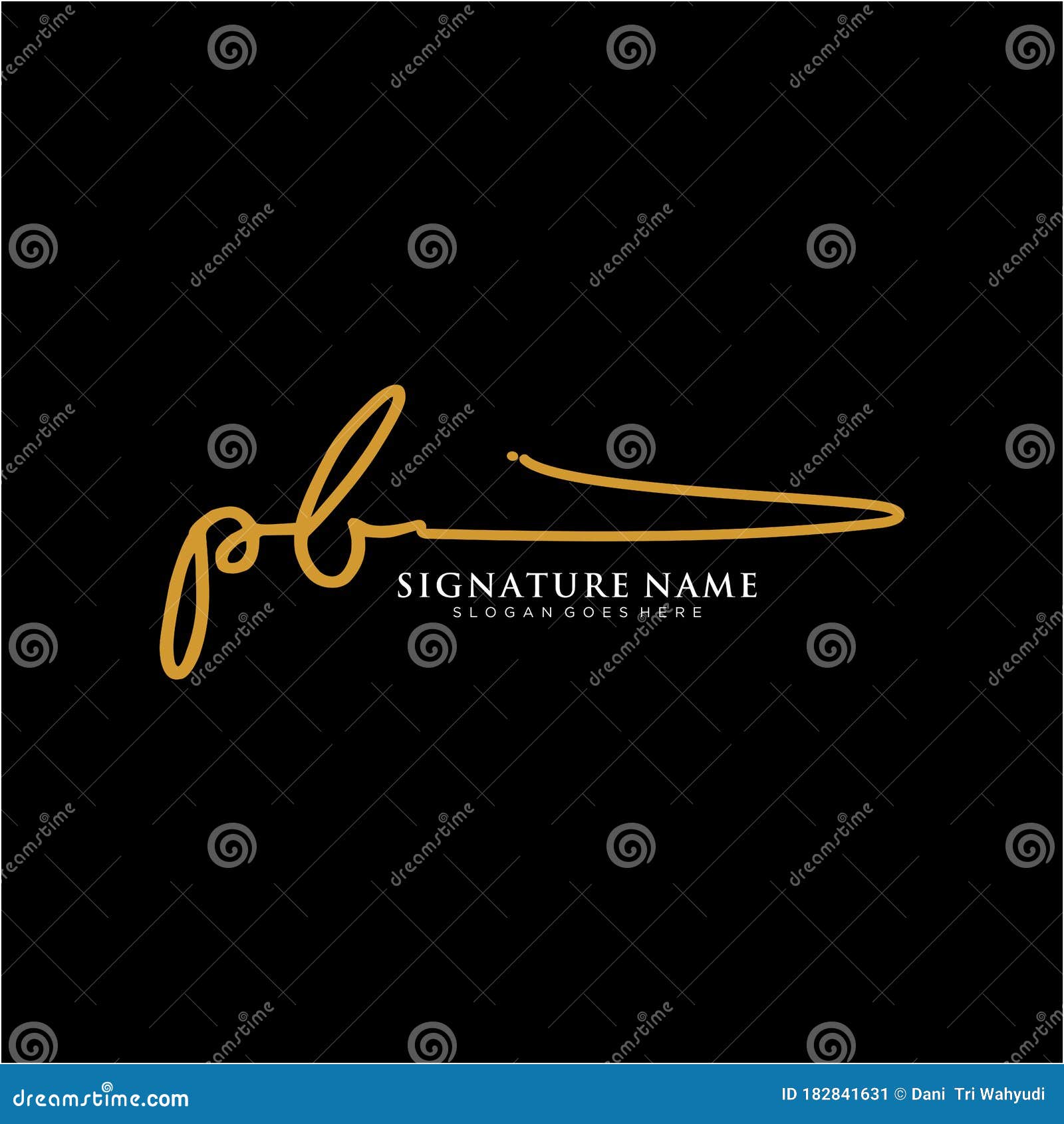 Letter PB Signature Logo Template Vector Stock Vector - Illustration of ...