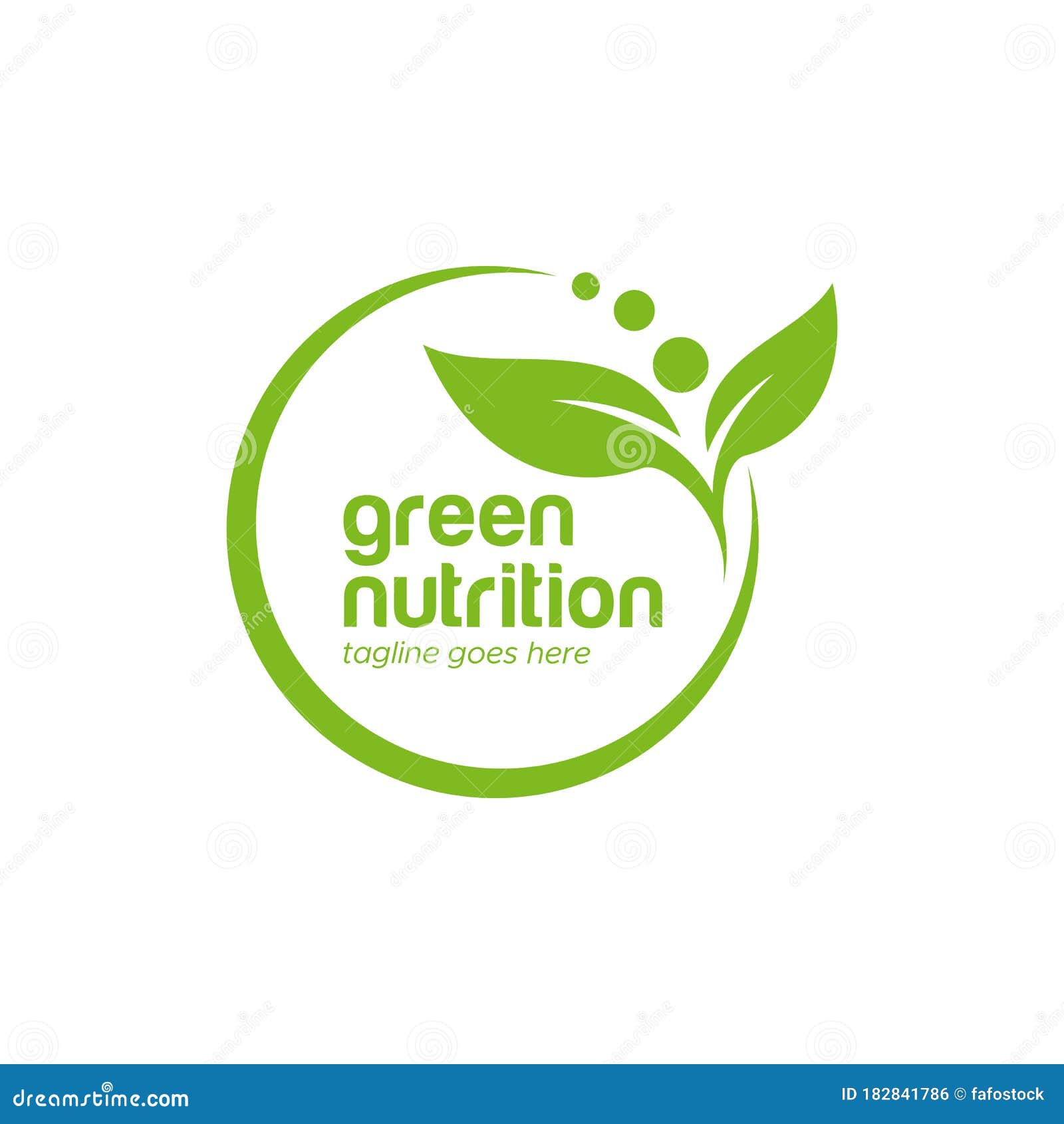 Green Leaf Nutrition Logo Vector Design Template. Stock Vector ...