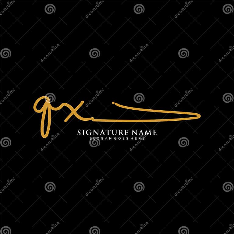 Letter QX Signature Logo Template Vector Stock Vector - Illustration of ...
