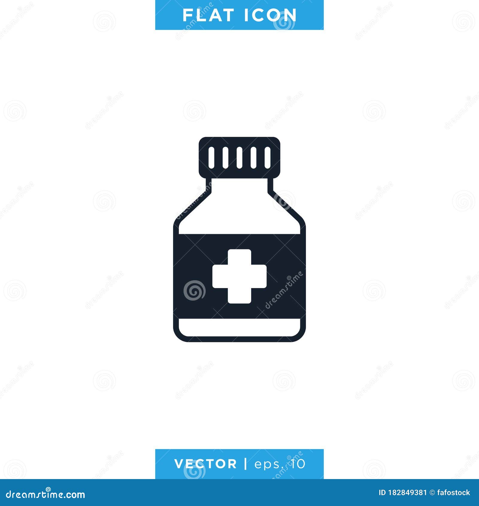 Medicine Bottle Icon Vector Design Template. Prescription Drug Bottle ...