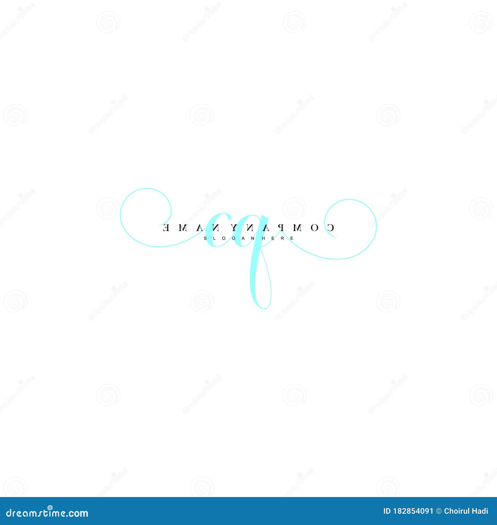 CQ Initial Handwriting Logo Vector Illustration Stock Vector ...