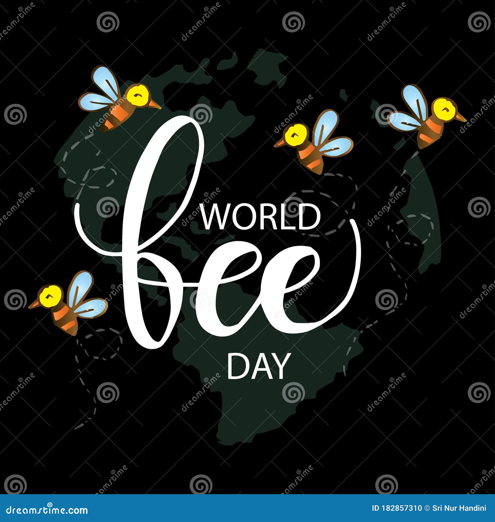 International Bee Day. Bee Day Typography Stock Illustration ...