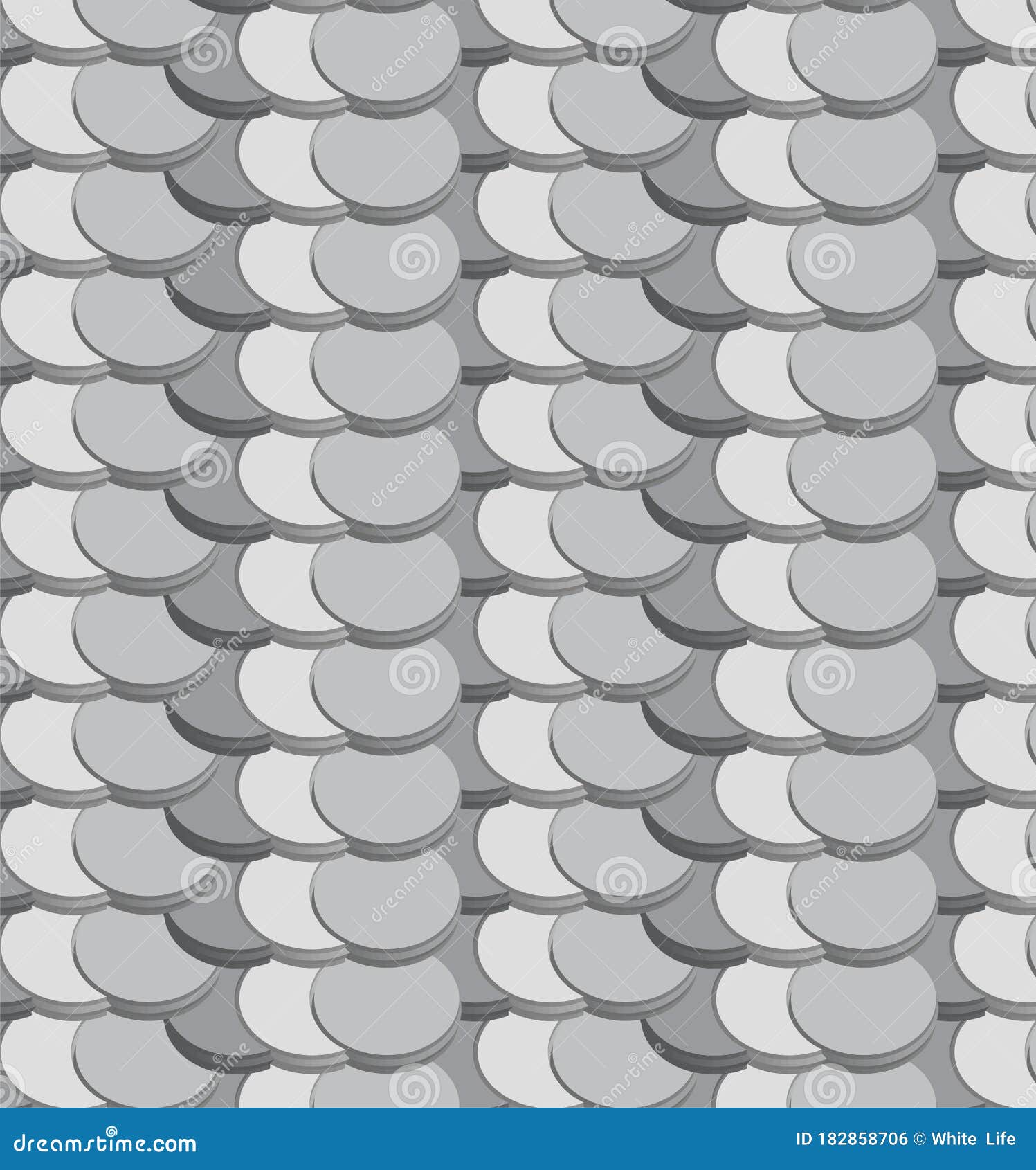 3d Tiles Texture with Grey Circle Elements Stock Illustration ...