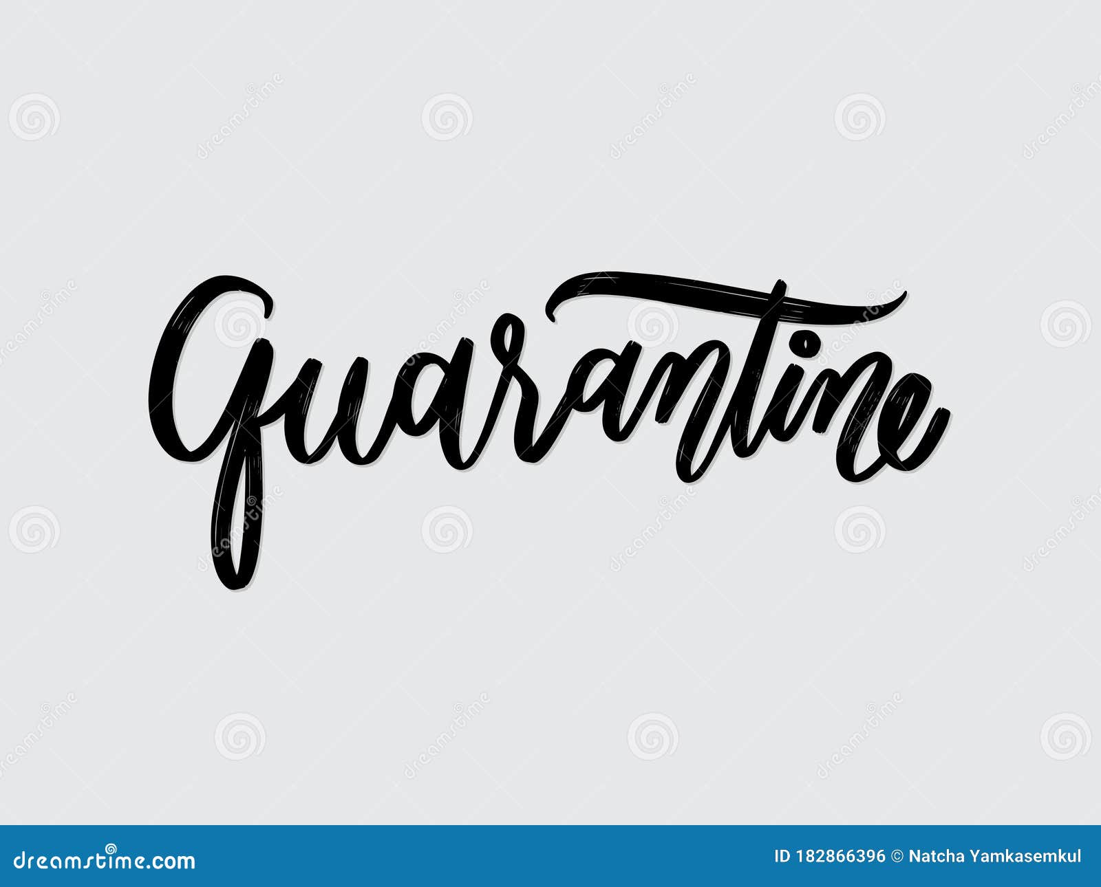 Quarantine. Hand Written Isolated on White Background.Vector Template ...