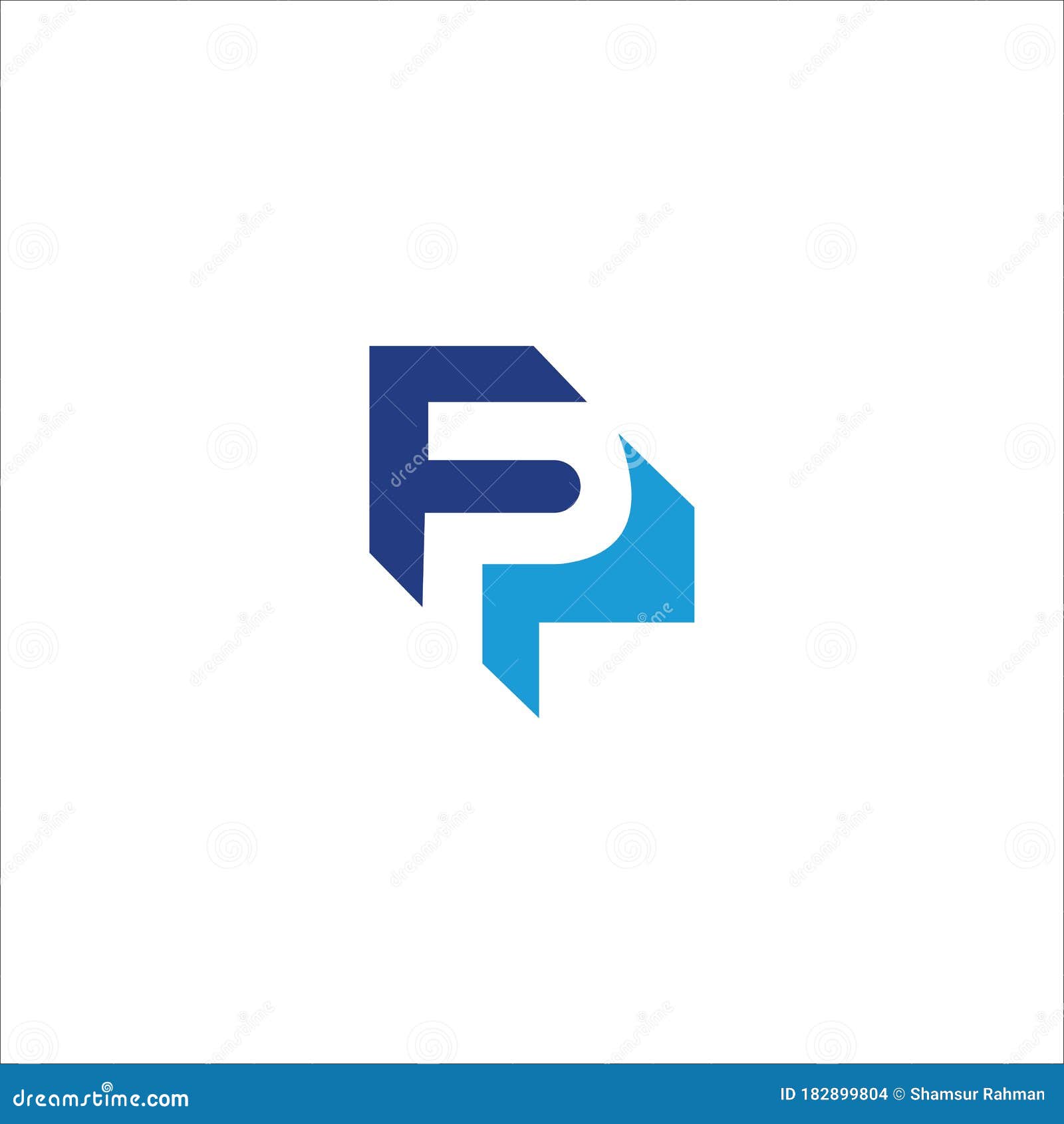 Initial Letter Fp Logo or Pf Logo Vector Design Template Stock Vector ...