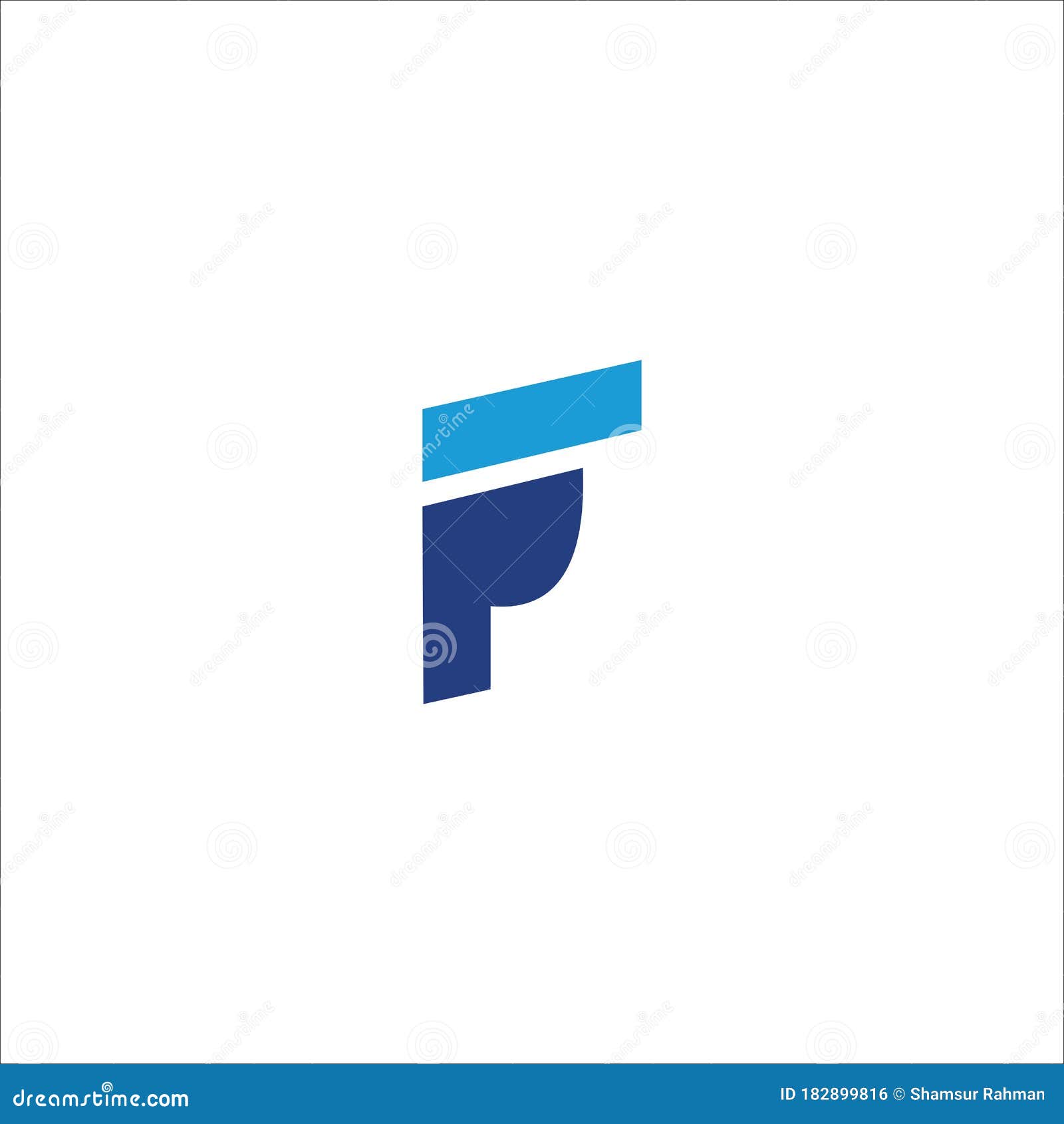 Initial Letter Fp Logo or Pf Logo Vector Design Template Stock Vector ...