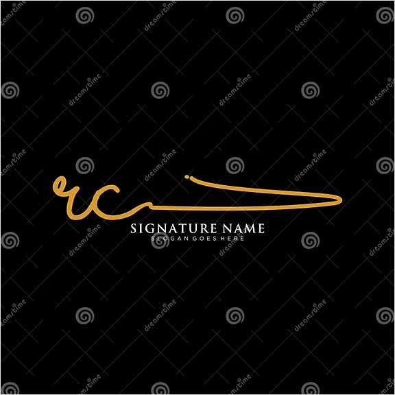 Letter RC Signature Logo Template Vector Stock Vector - Illustration of ...