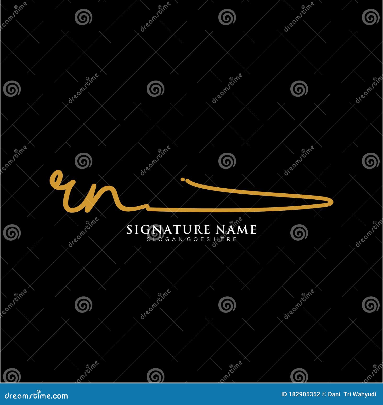 Letter RN Signature Logo Template Vector Stock Vector - Illustration of ...
