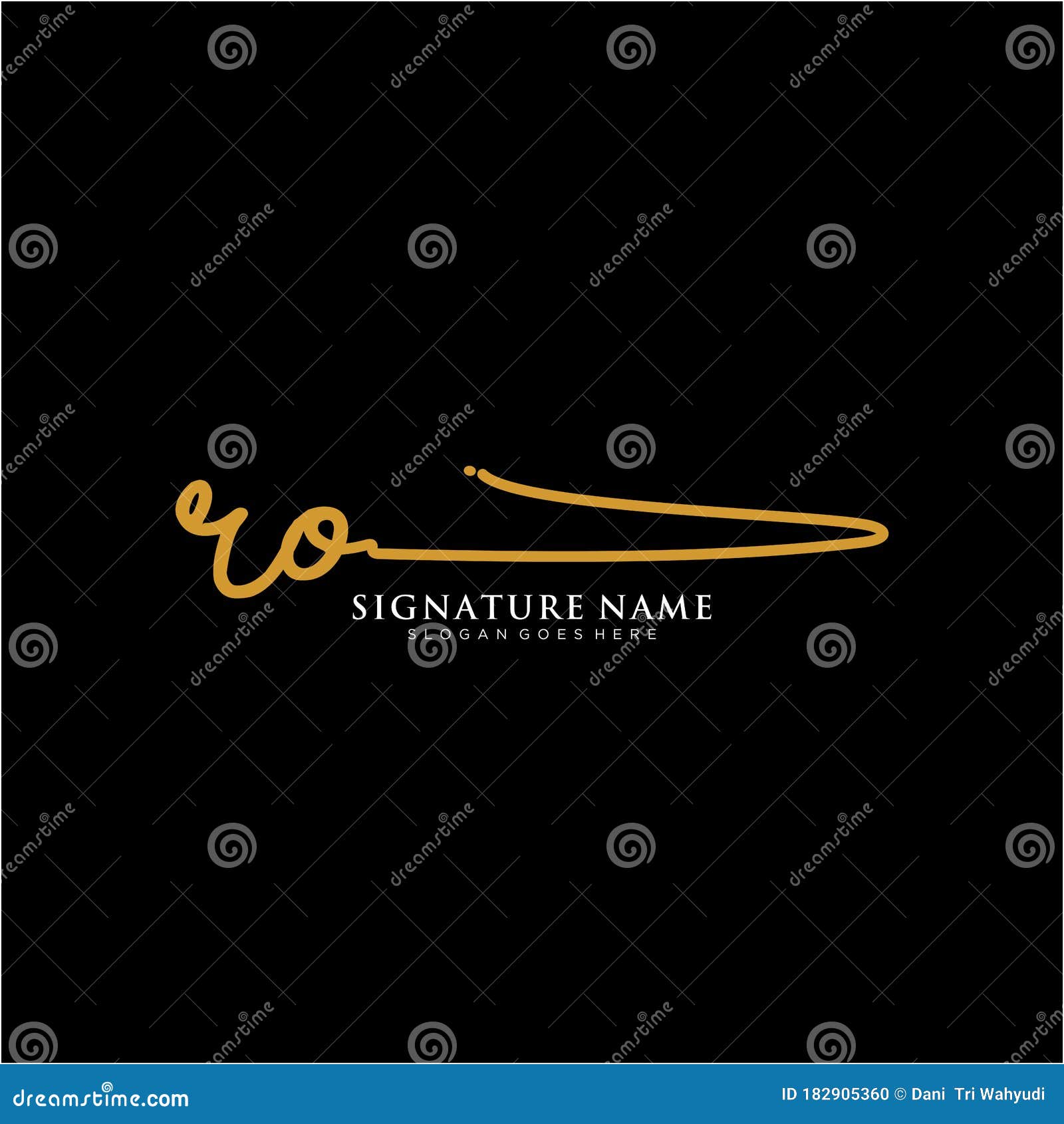 Letter RO Signature Logo Template Vector Stock Vector - Illustration of ...