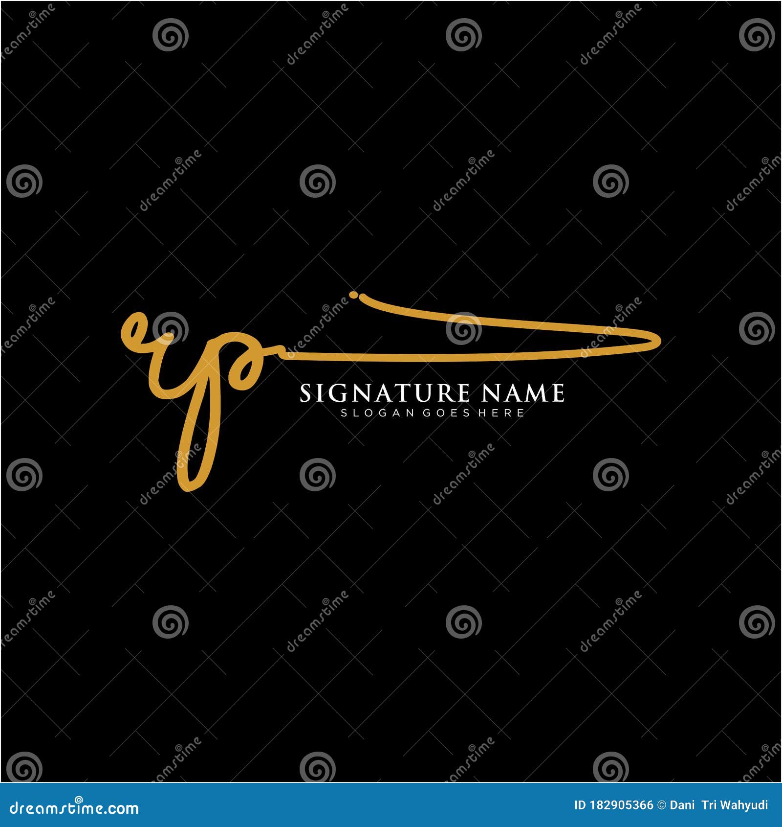 Letter RP Signature Logo Template Vector Stock Vector - Illustration of ...