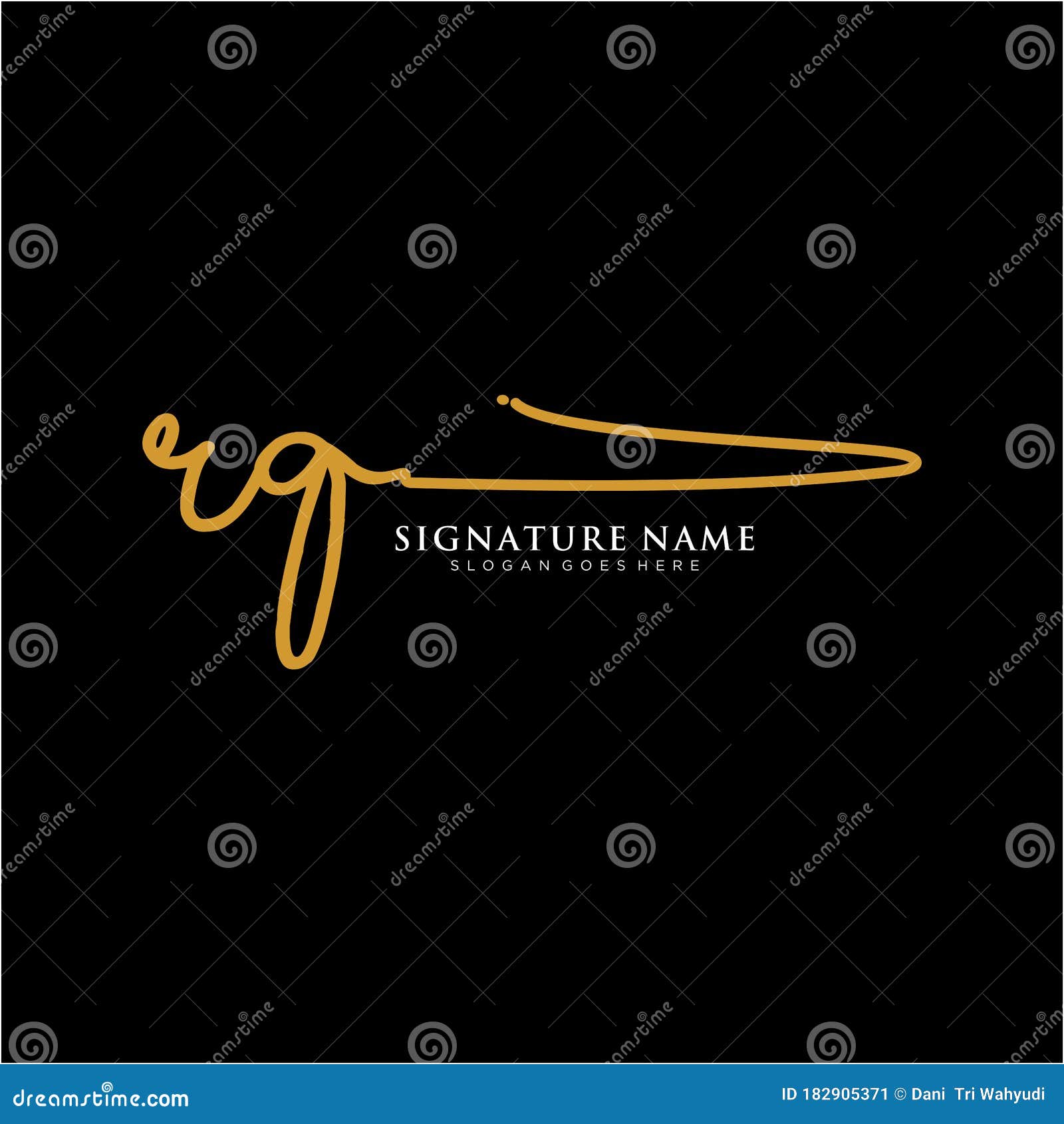 Letter RQ Signature Logo Template Vector Stock Vector - Illustration of ...