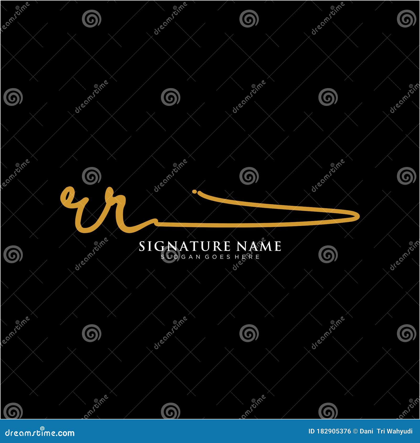 Letter RR Signature Logo Template Vector Stock Vector - Illustration of ...