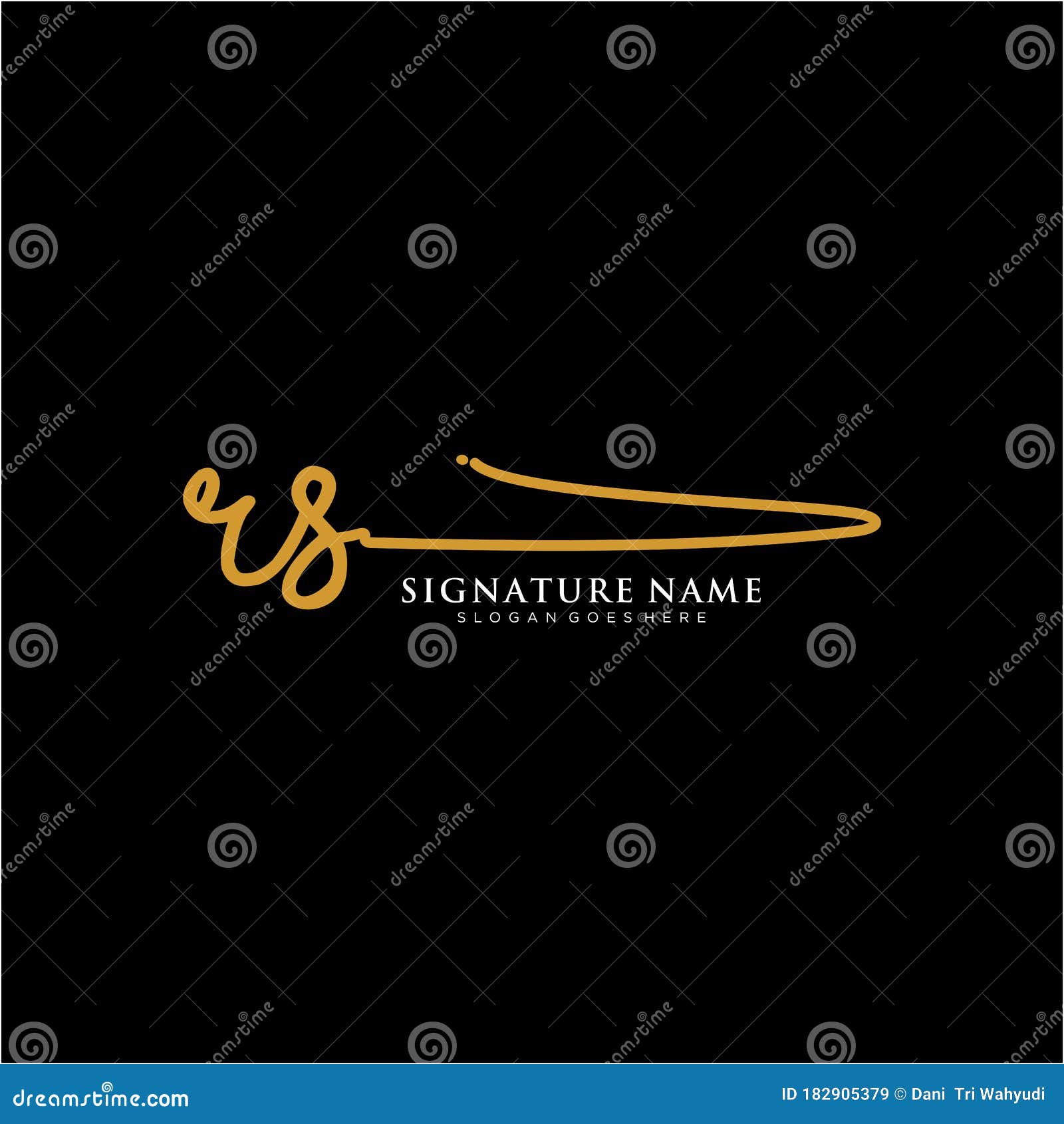 Letter RS Signature Logo Template Vector Stock Vector - Illustration of ...
