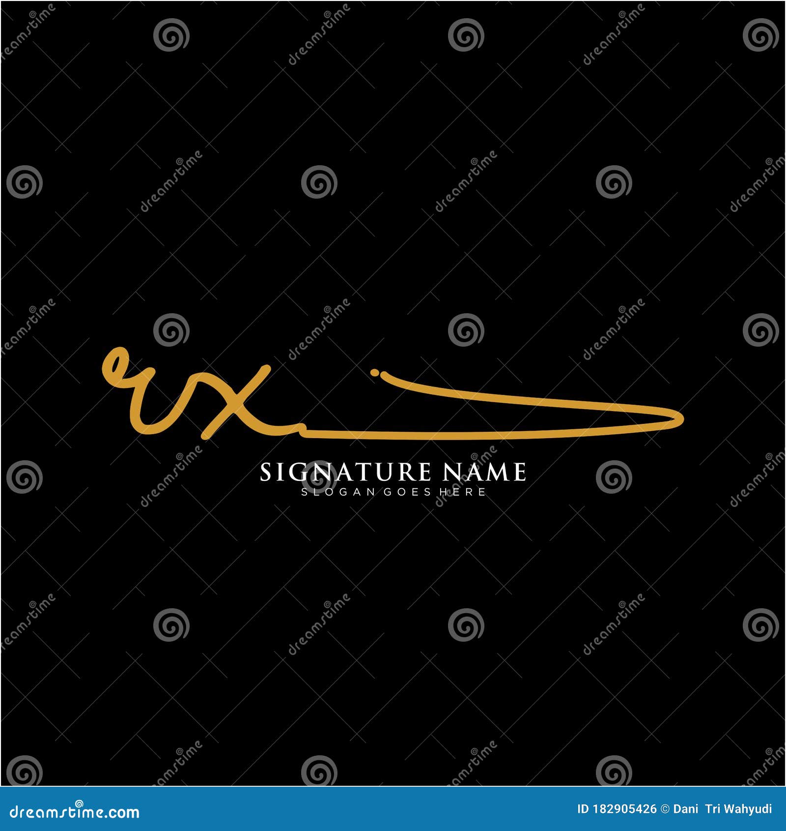 Letter RX Signature Logo Template Vector Stock Vector - Illustration of ...