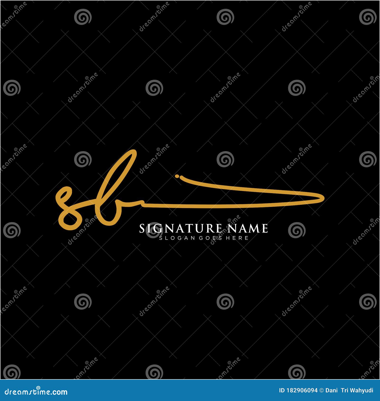 Letter SB Signature Logo Template Vector Stock Vector - Illustration of ...