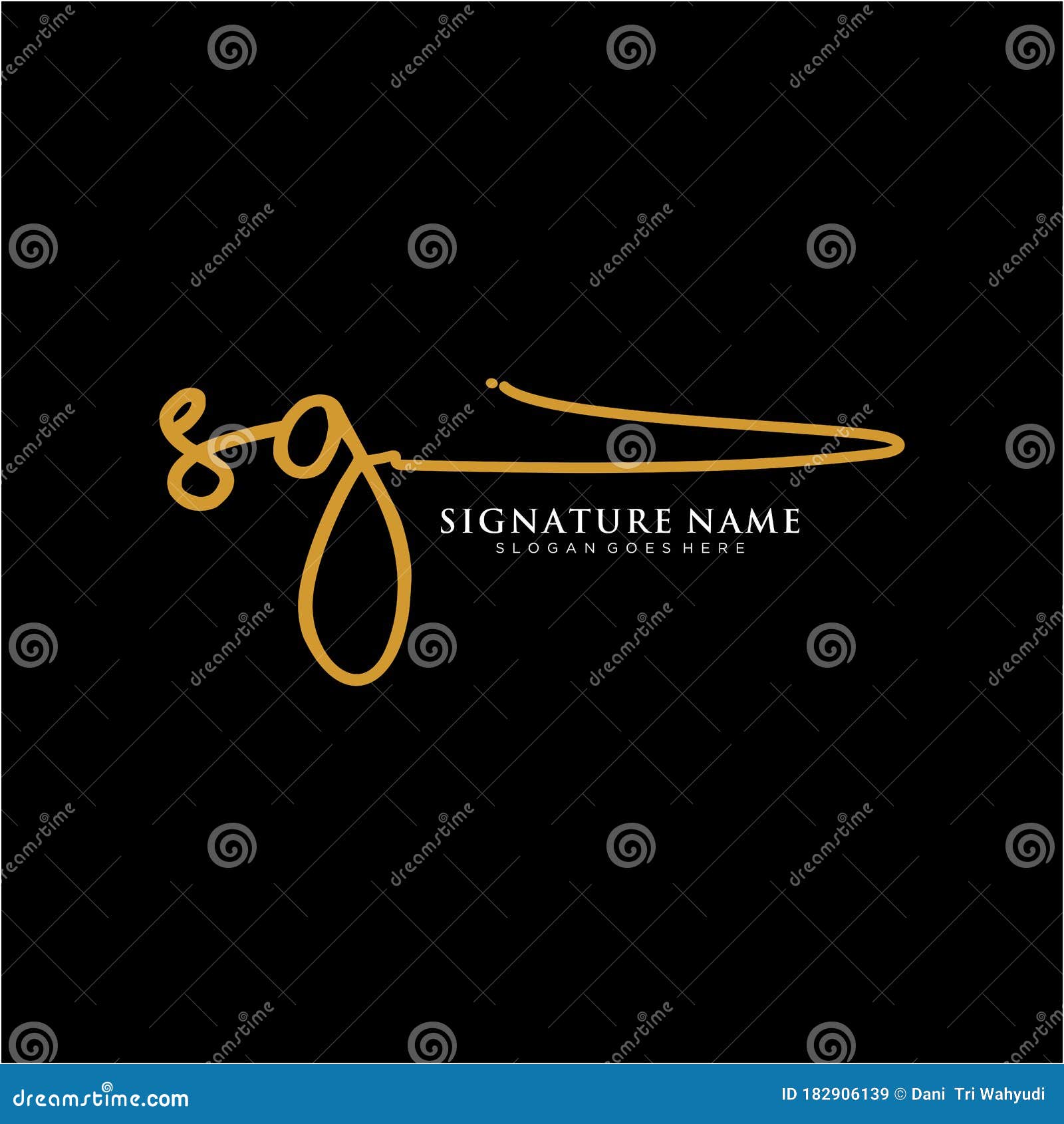 Letter SG Signature Logo Template Vector Stock Vector - Illustration of ...